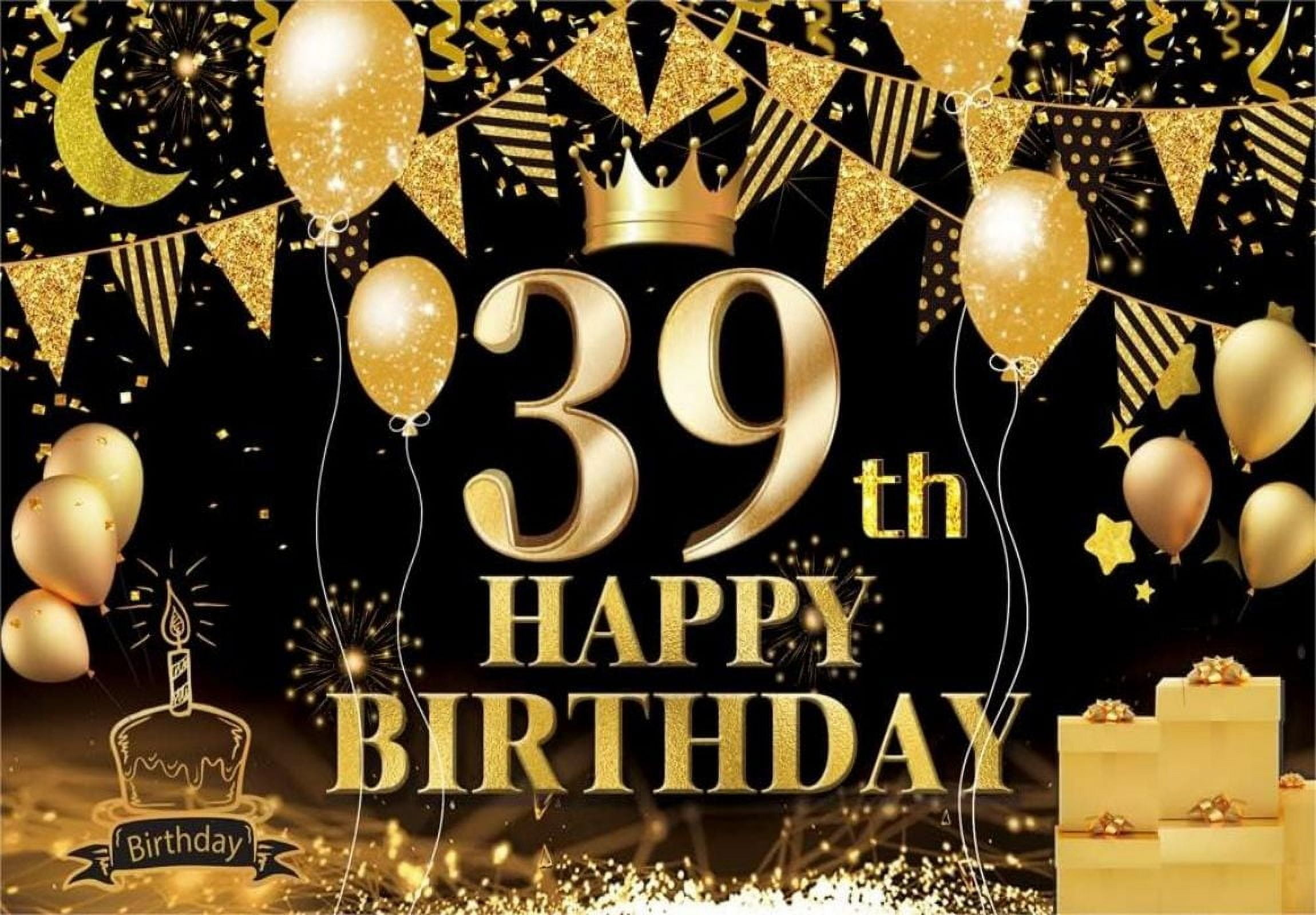 Happy 36/37/38/39/40th Birthday Green Screen Background Cozy Custom ...