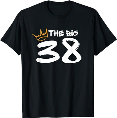 Happy 38th Birthday Man Woman King Crown Year thirty eight T-Shirt ...