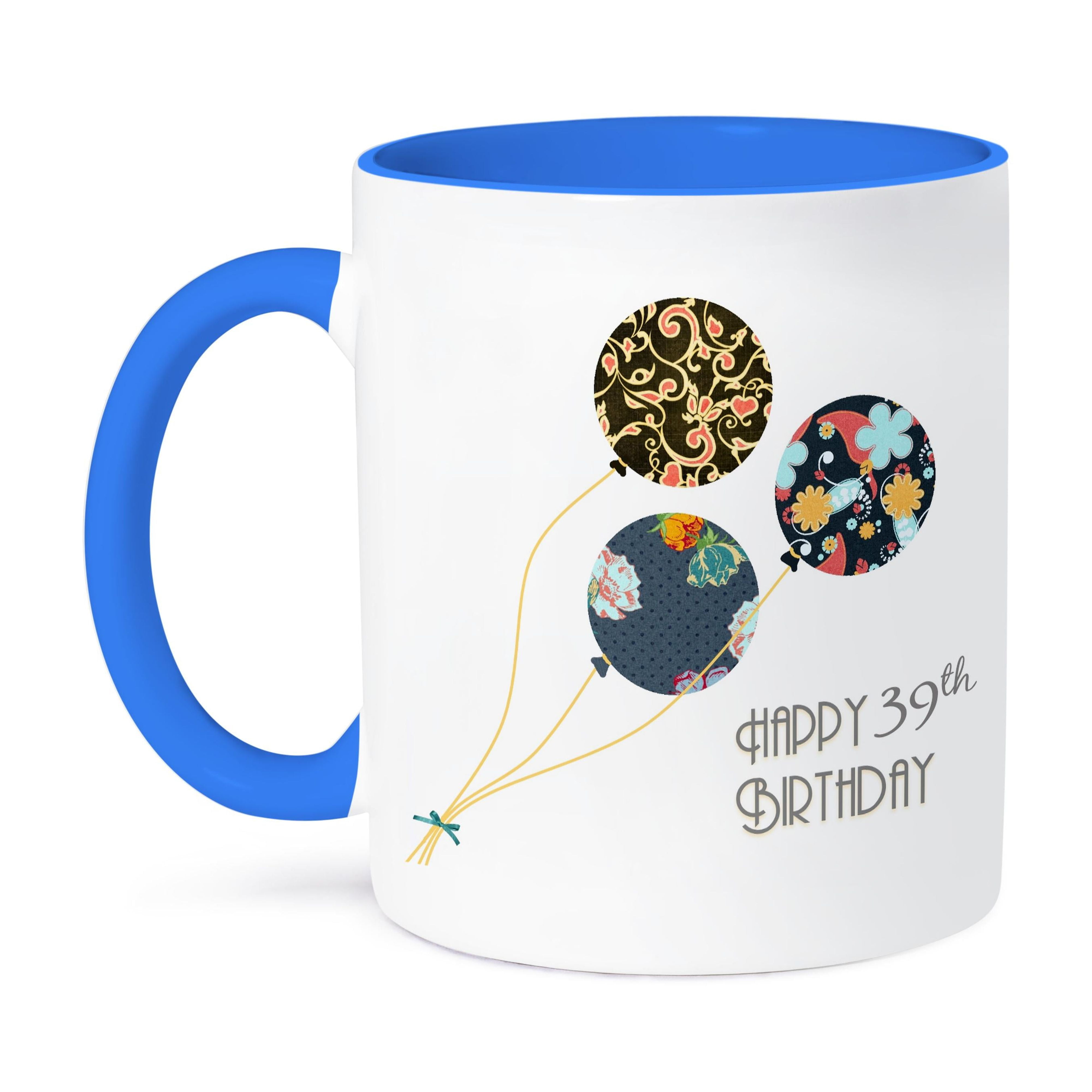 3dRose, Happy 39th Birthday - Modern stylish floral Balloons. Elegant ...