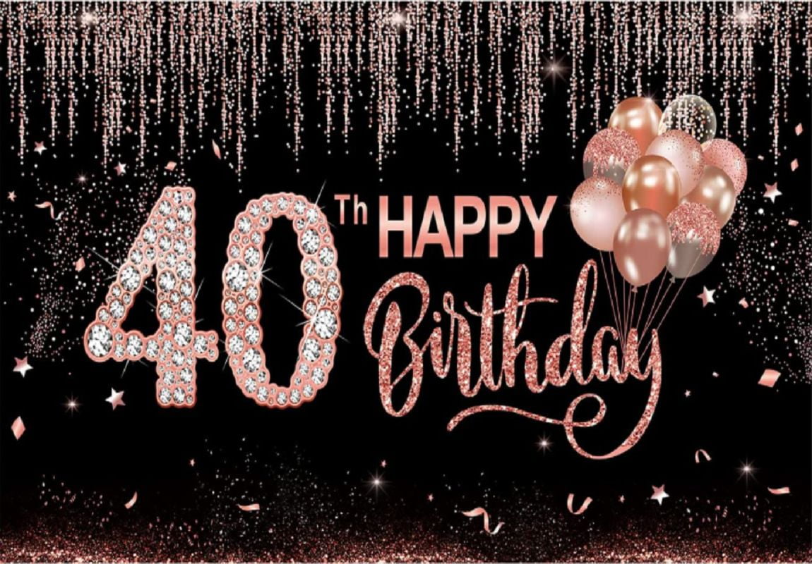Happy 40th Birthday Background Custom Backdrop The Breath of Youth ...