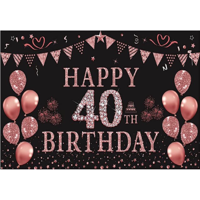 Happy 40th Birthday Background Custom Backdrop The Breath of Youth ...