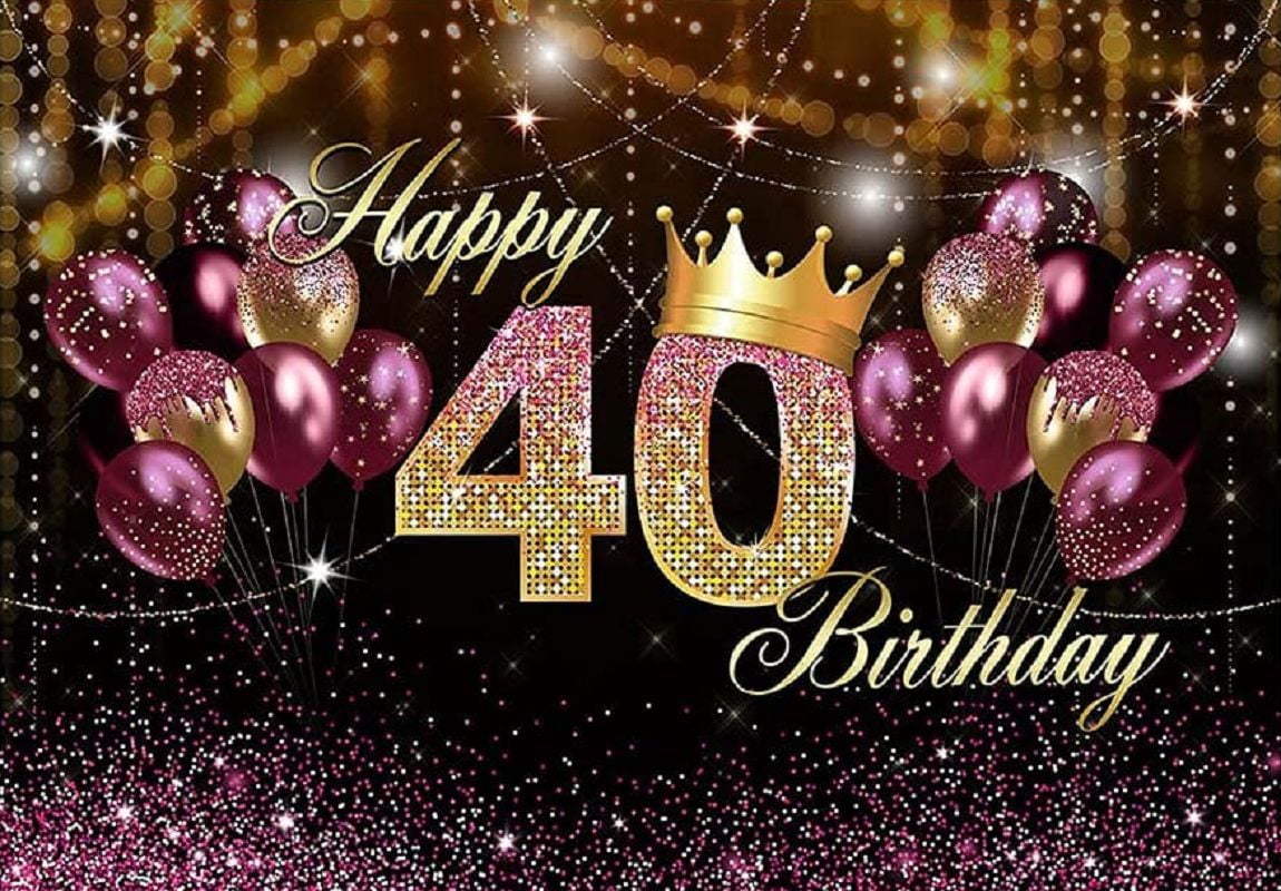 Happy 40th Birthday Background Custom Backdrop The Breath of Youth ...
