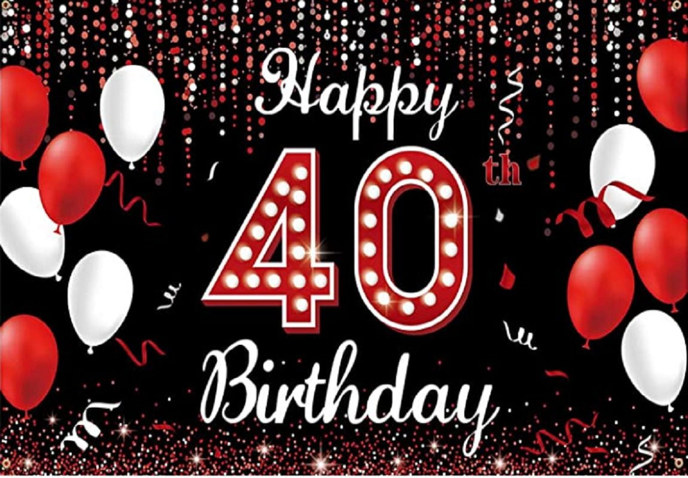 Happy 40th Birthday Background Photo Game Photography Backdrops ration ...