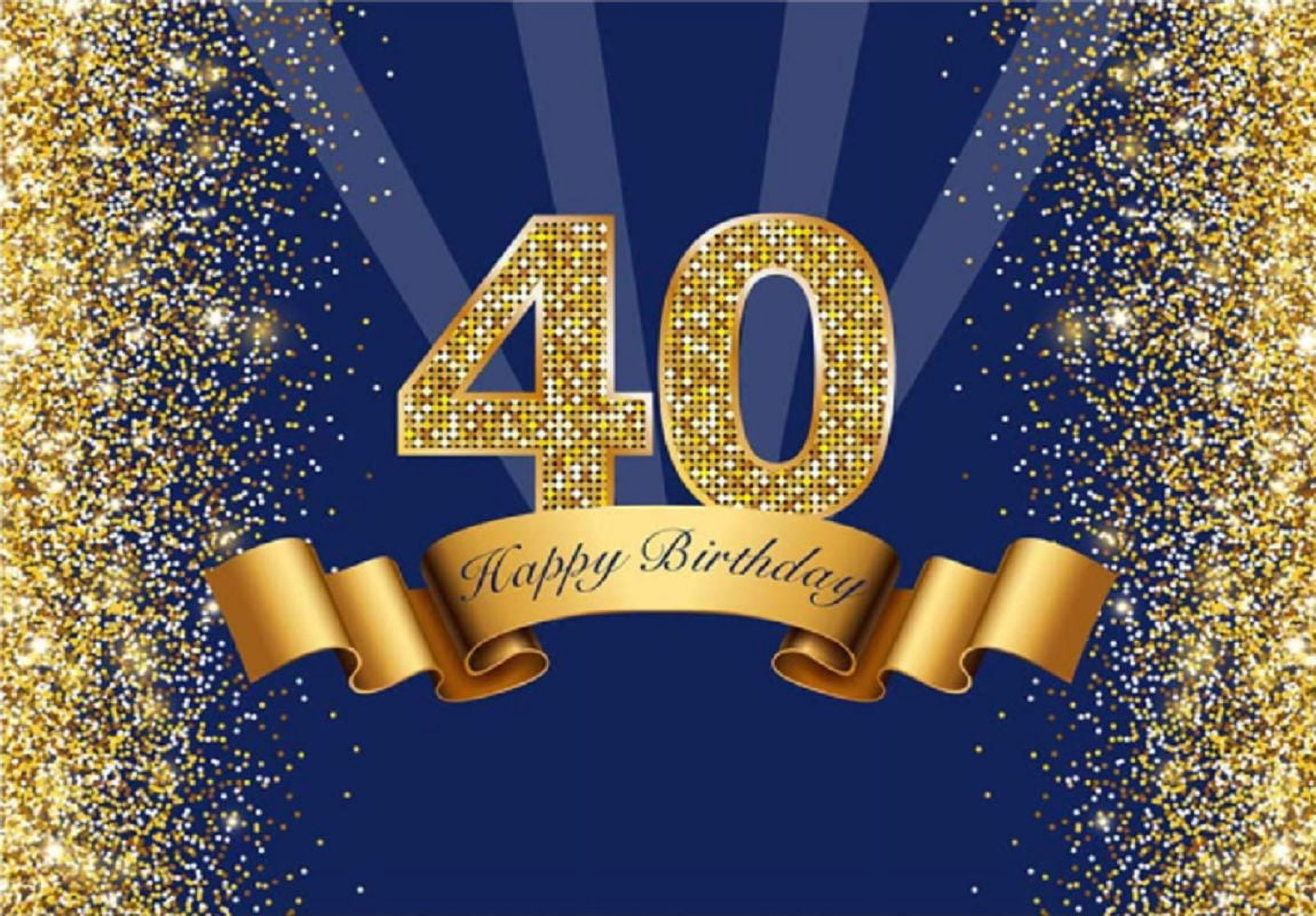 Happy 40th Birthday Background Photography Backdrops Adult Photo Red ...