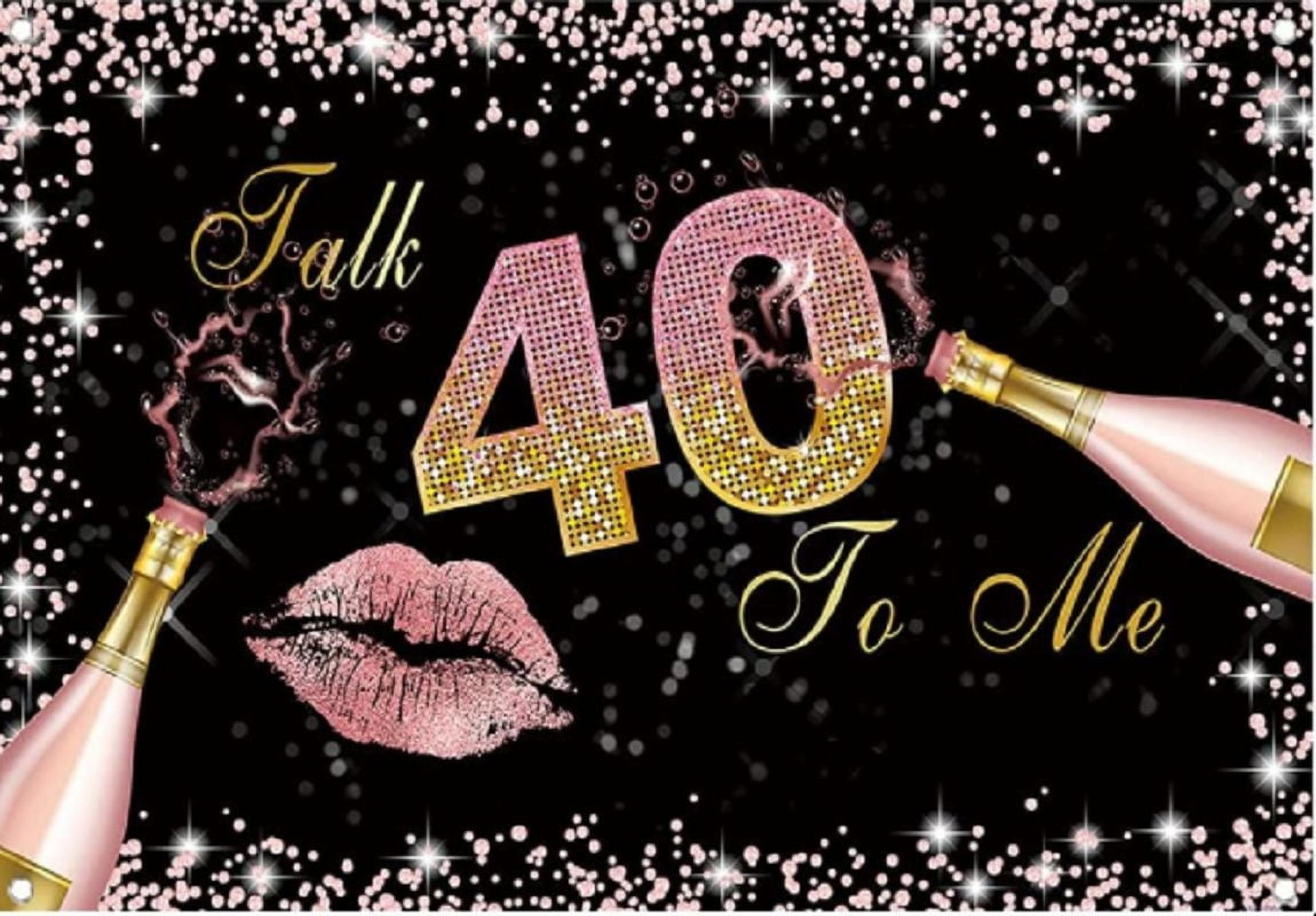 Happy 40th Birthday Background Thr Photo Balloon Photography Backdrops ...