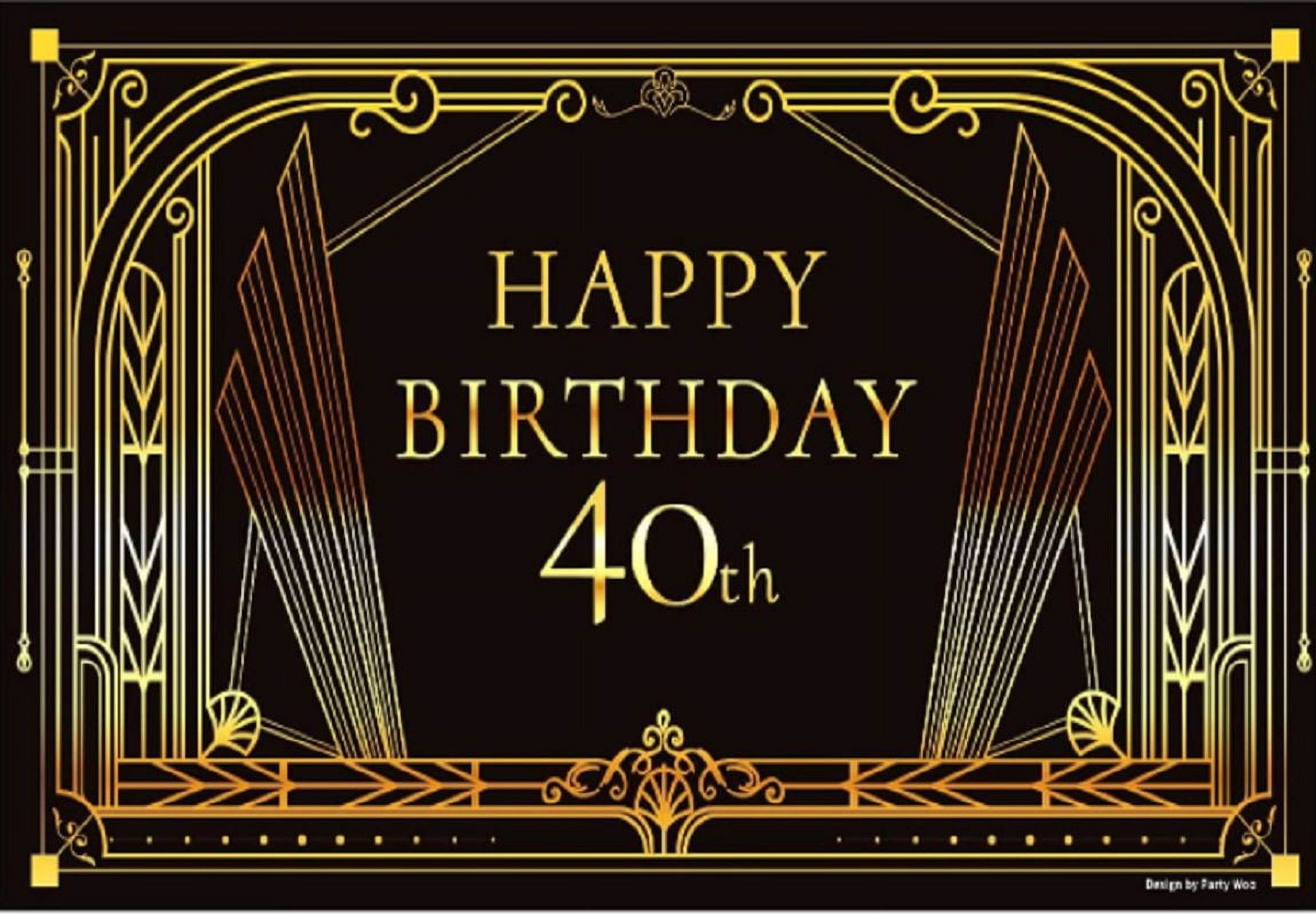 Happy 40th Birthday Background Thr Photo Balloon Photography Backdrops ...