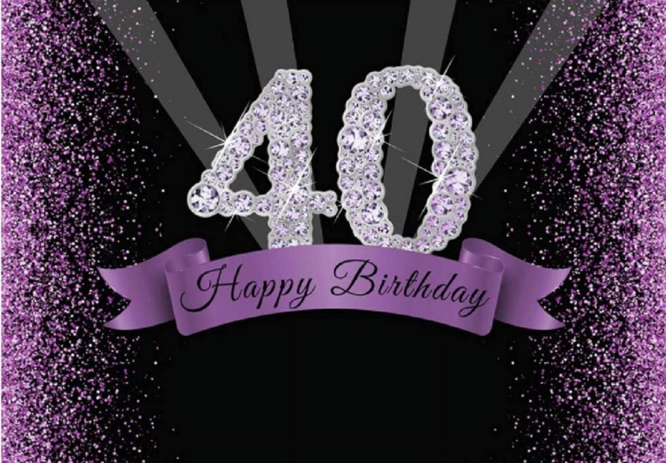 Happy 40th Birthday Background Thr Photo Balloon Photography Backdrops ...