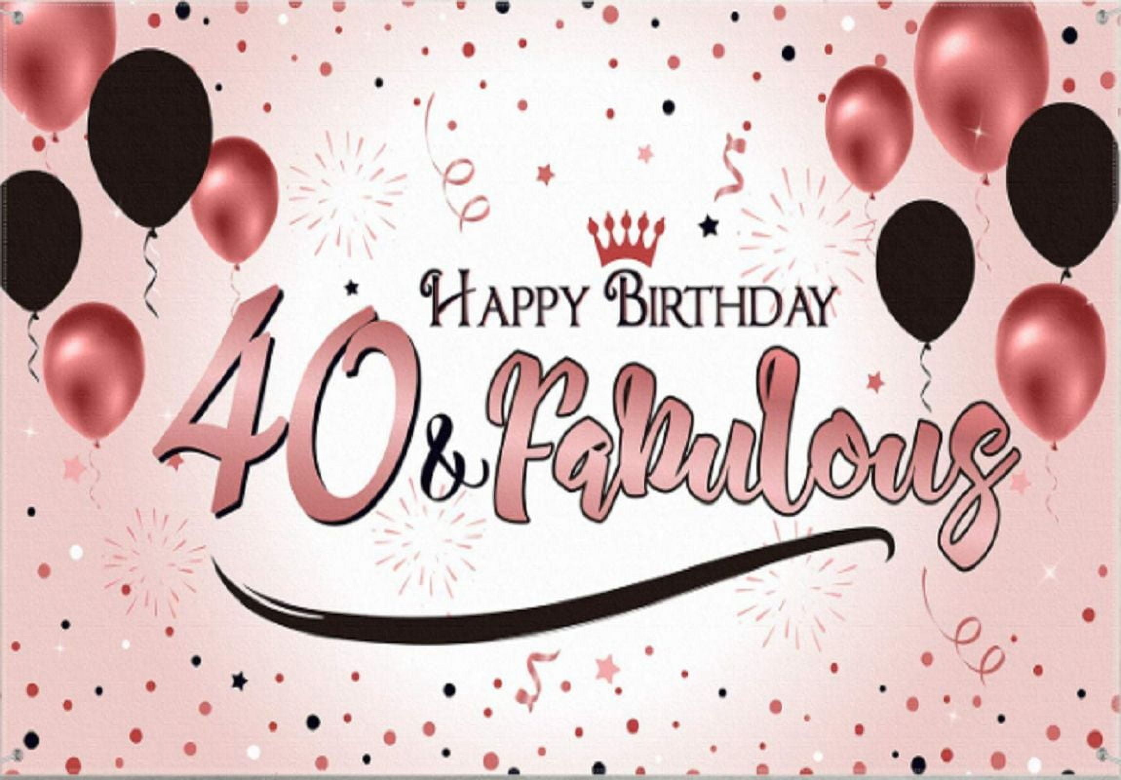 Happy 40th Birthday Background Thr Photo Balloon Photography Backdrops ...