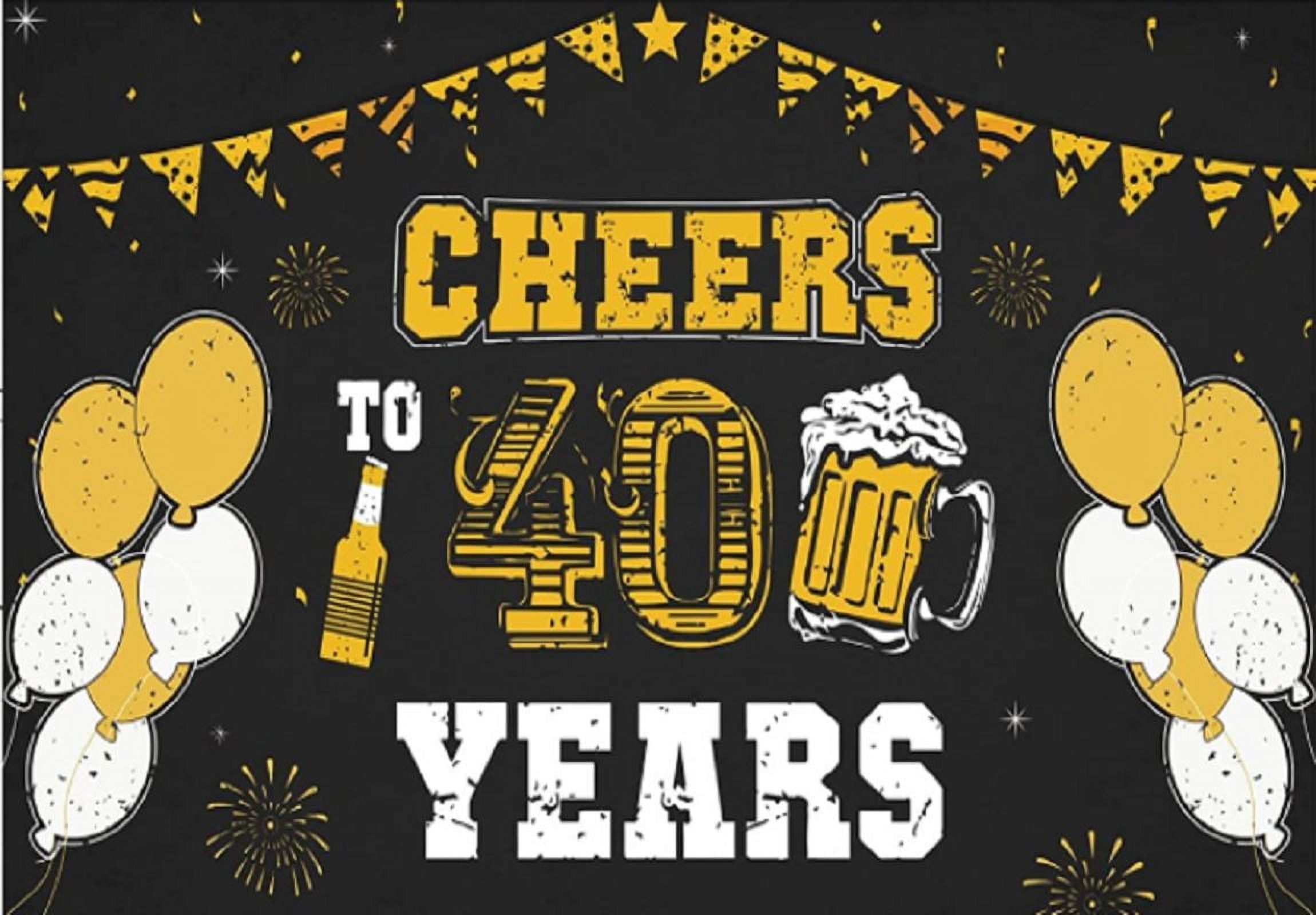Happy 40th Birthday Background Thr Photo Balloon Photography Backdrops ...