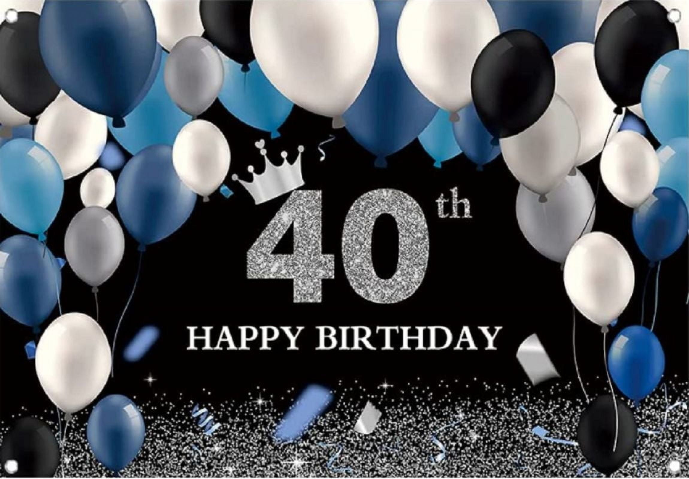 Happy 40th Birthday Man Background Photography Backdrops Boy ration ...