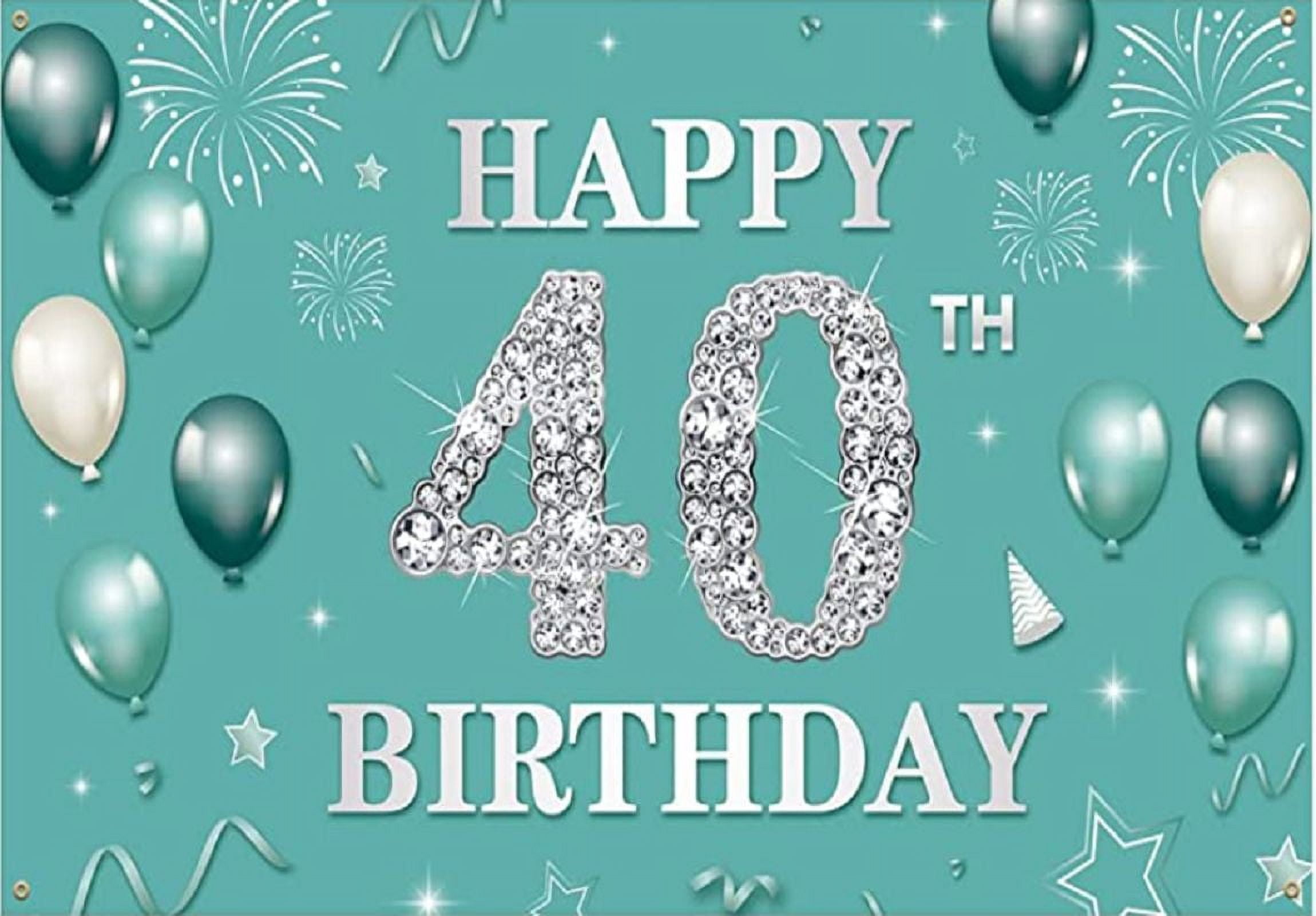 Happy 40th Birthday Photography Backdrops ration Background Thr Custom ...