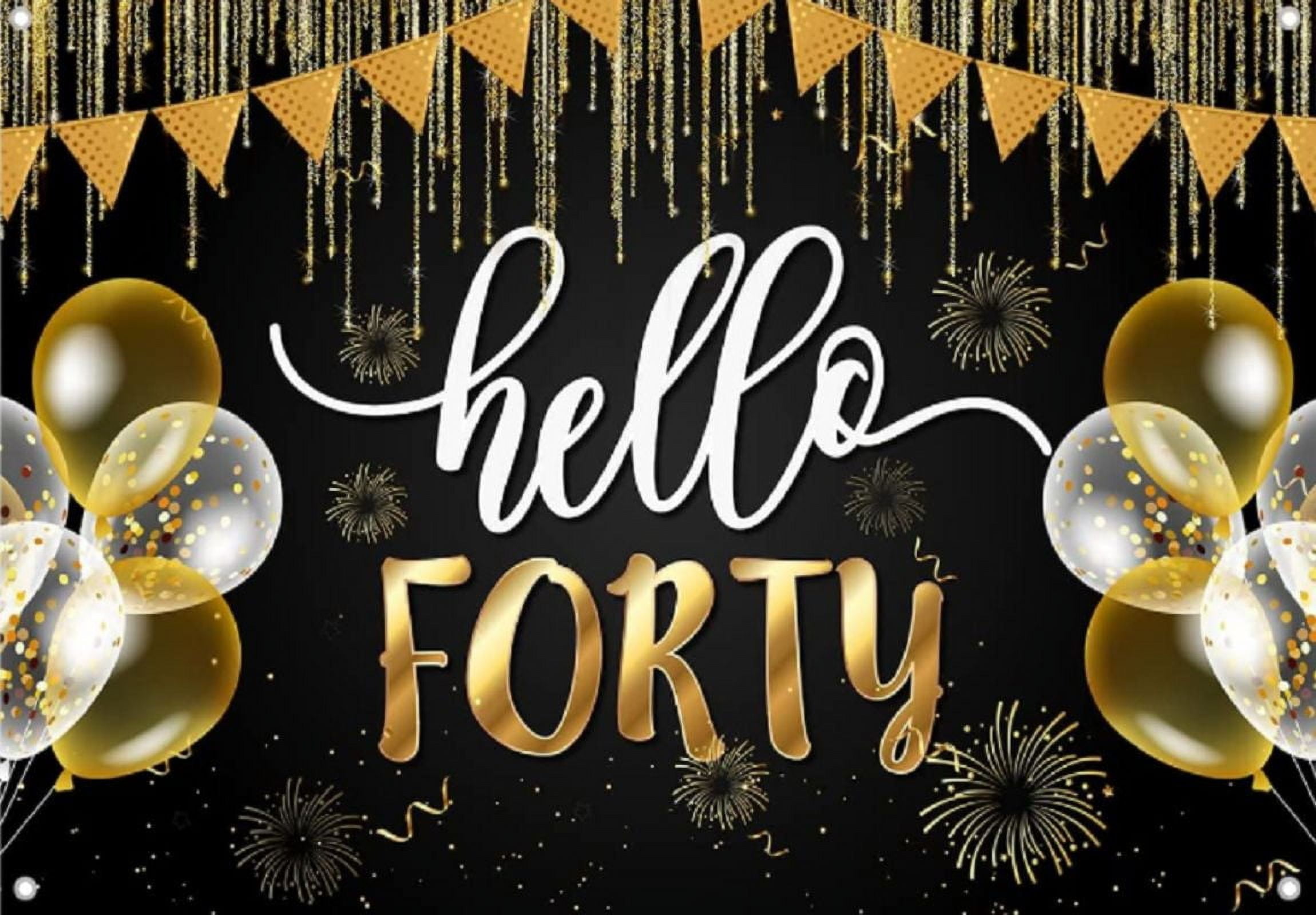 Happy 40th Birthday Photography Backdrops ration Background Thr Custom ...