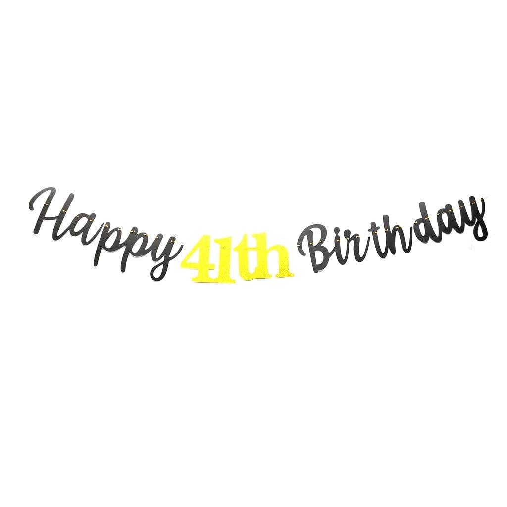 Happy 41th Birthday Party KEF16 Decorations,41th Birthday Glitter ...