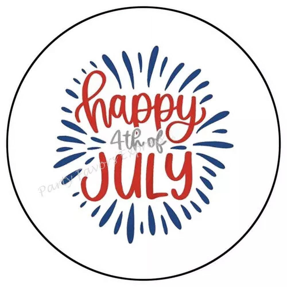 Happy 4Th Of July Fireworks Sticker Party Favors Sticker Envelope Seals ...