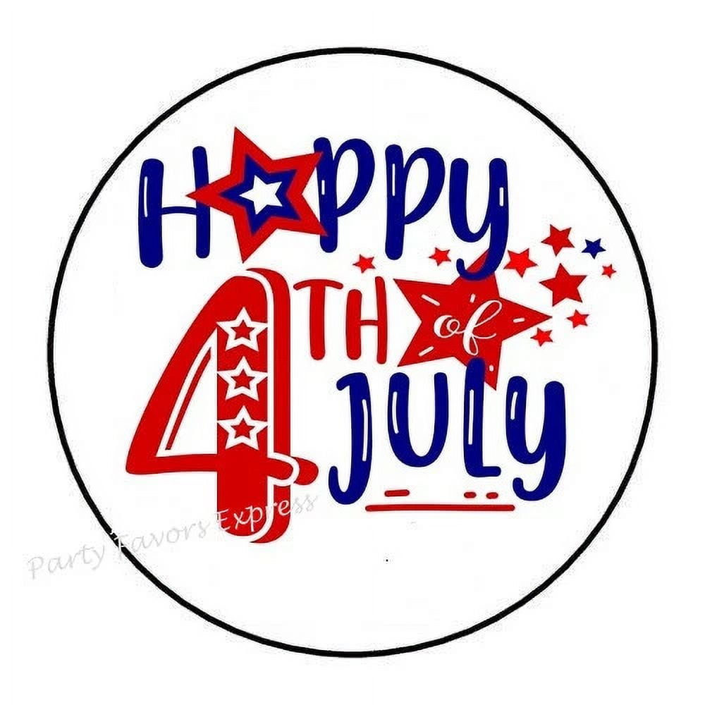 Happy 4Th Of July Stickers Party Favors Phone Decal Water Bottle ...