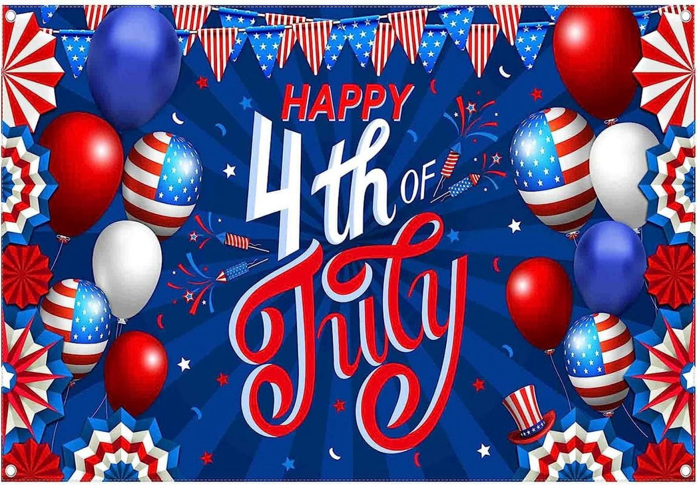 Happy 4th Birthday ration Balloon Background Boy or Girl Vintage ...