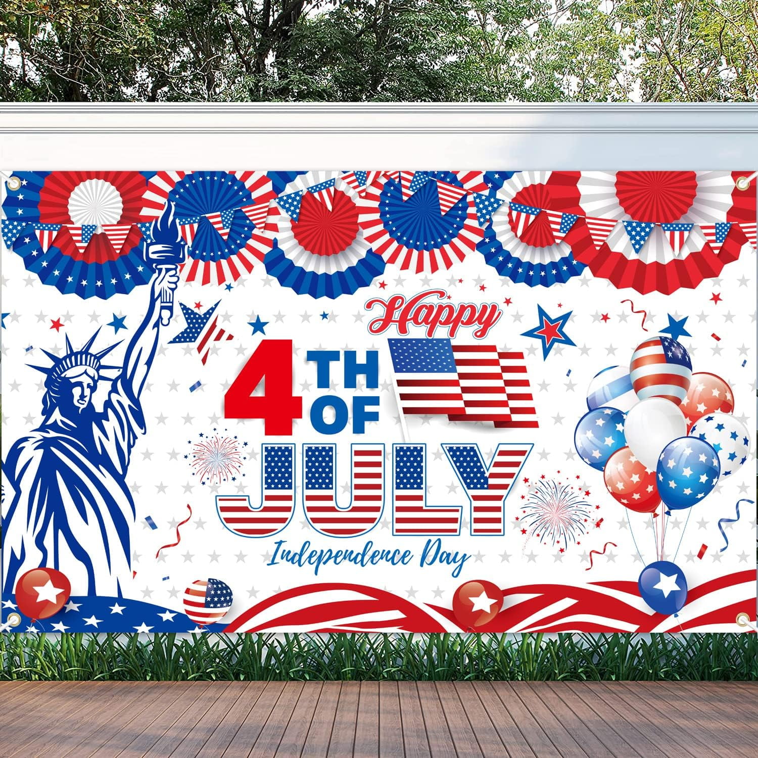 Happy 4th of July Backdrop, 4th of July Banner, 4th of July Decorations ...