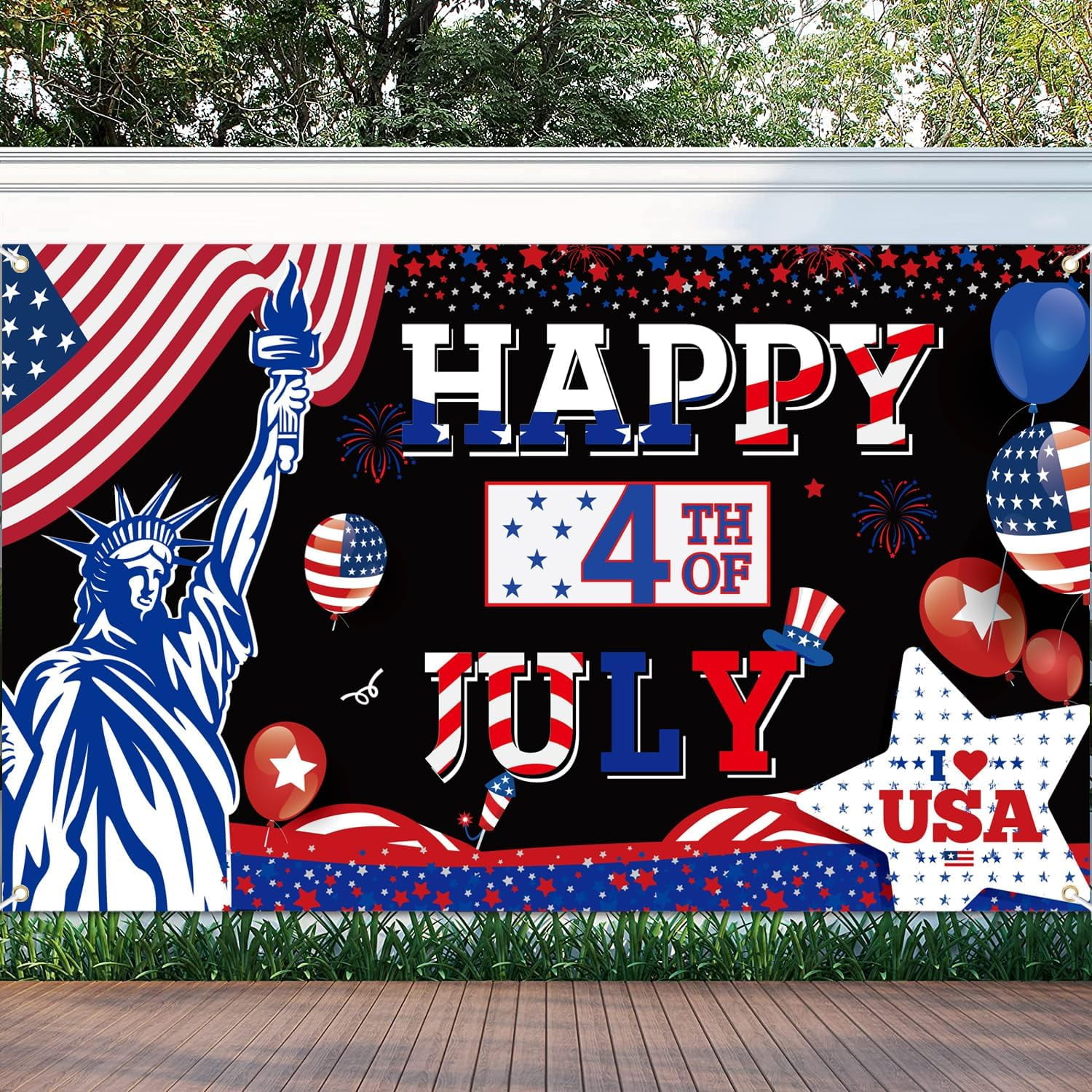 Happy 4th of July Banner Backdrop, 4th of July Decorations, 4th of July ...