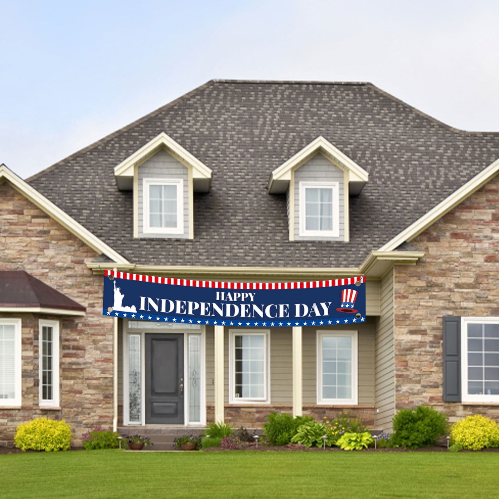 Happy 4th of July Banner - Large, 9.8*1.6ft |Fourth of July Fence ...