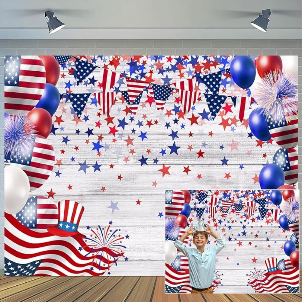 Happy 4th of July Independence Day Backdrop, Presidents Day Memorial ...