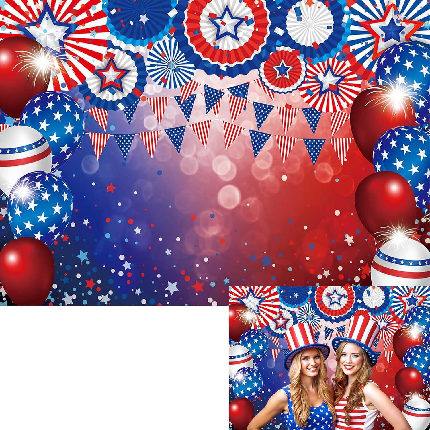 Happy 4th of July Nice Backdrop Independence Day Patriotic Party ...