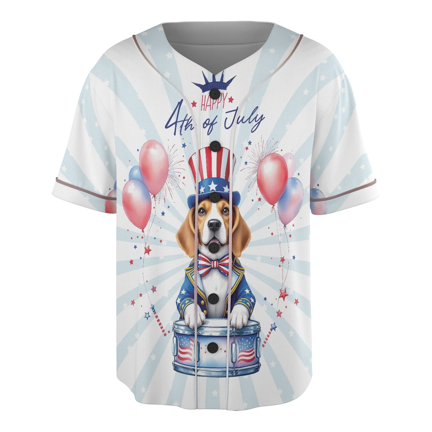 Happy 4th of July Patriotic Beagle Marching Band Uniform Balloons ...