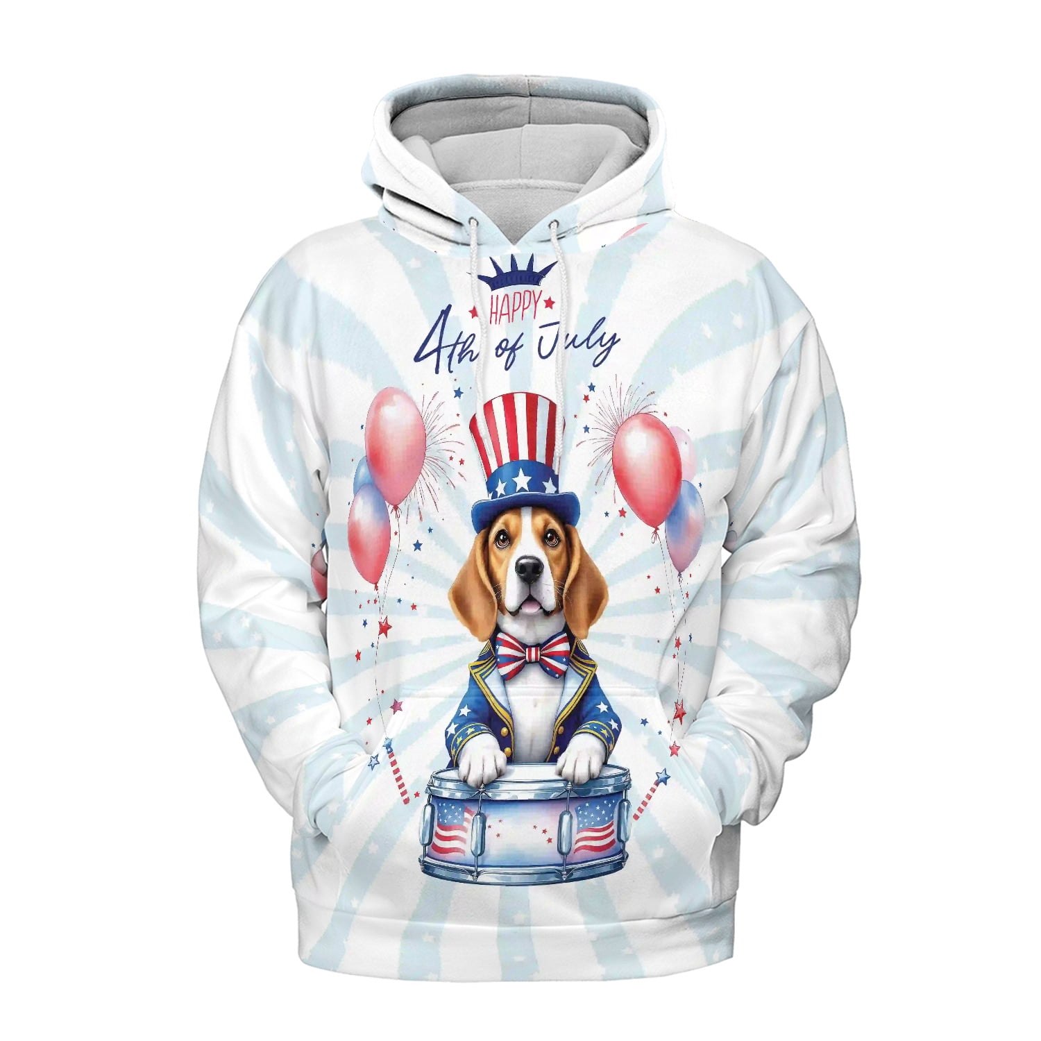 Happy 4th of July Patriotic Beagle Marching Band Uniform Balloons ...