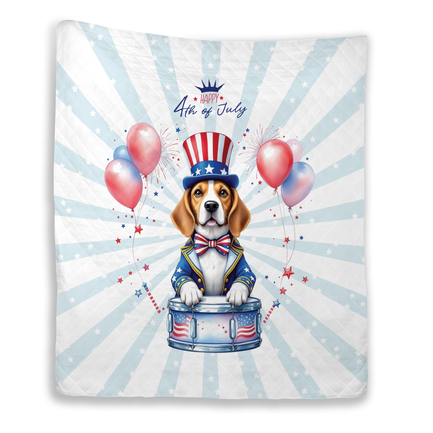 Happy 4th of July Patriotic Beagle Marching Band Uniform Balloons ...