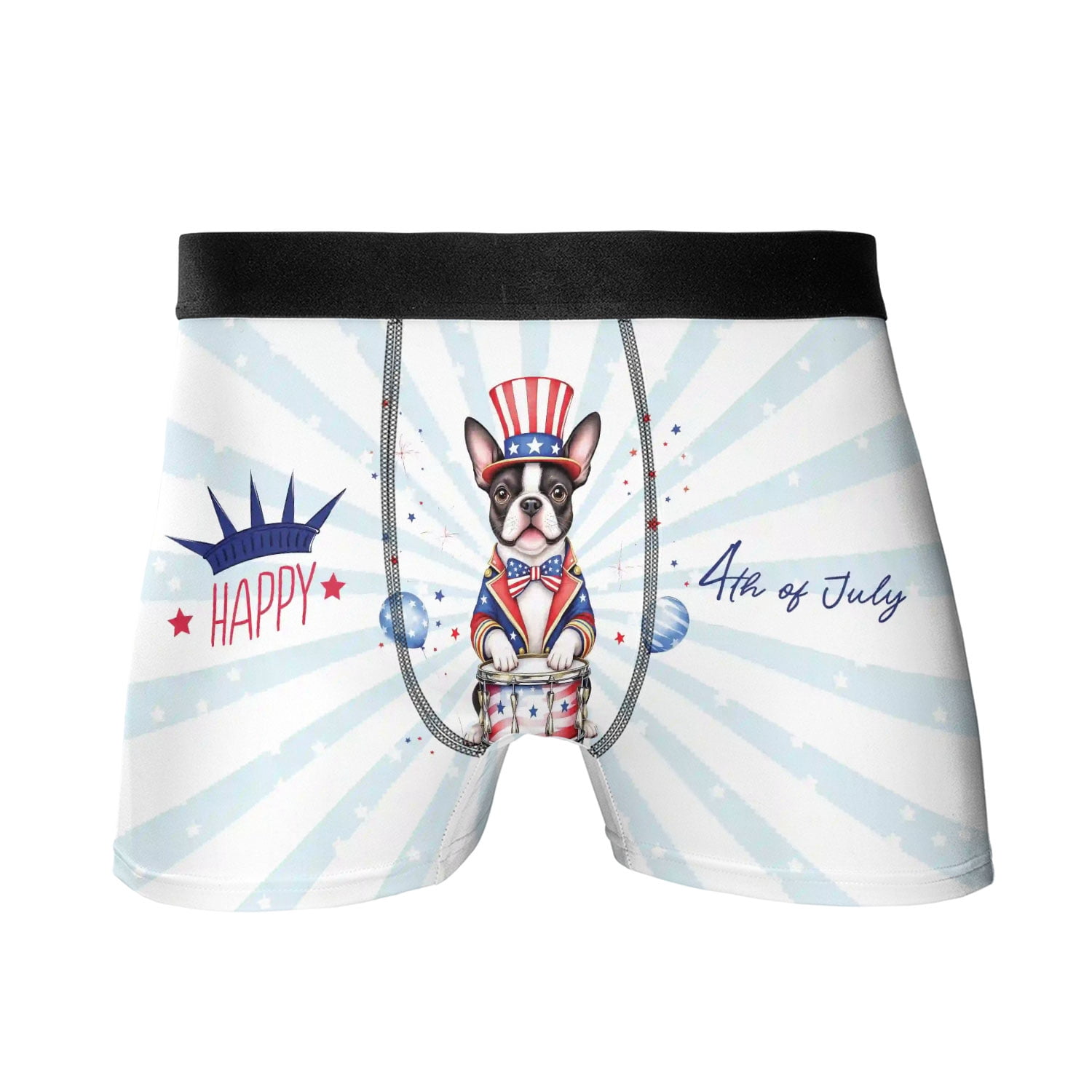 Happy 4th of July Patriotic Boston Terrier Marching Band Uniform ...