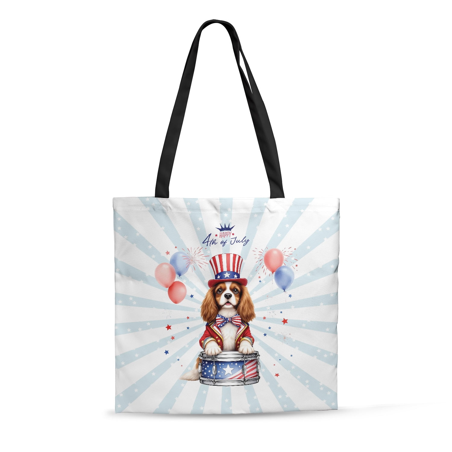 Happy 4th of July Patriotic Cavalier King Charles Spaniel Marching Band ...