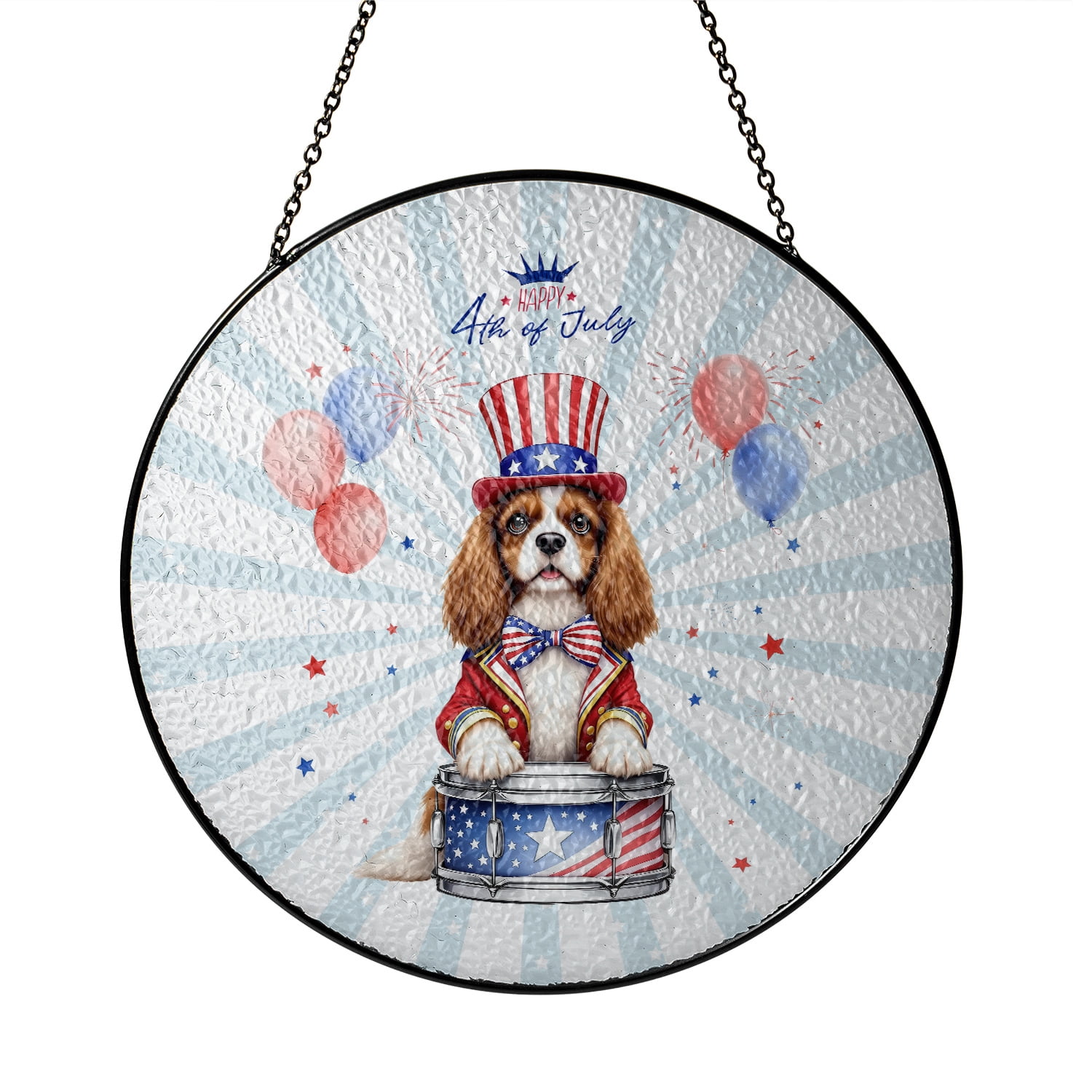 Happy 4th of July Patriotic Cavalier King Charles Spaniel Marching Band ...