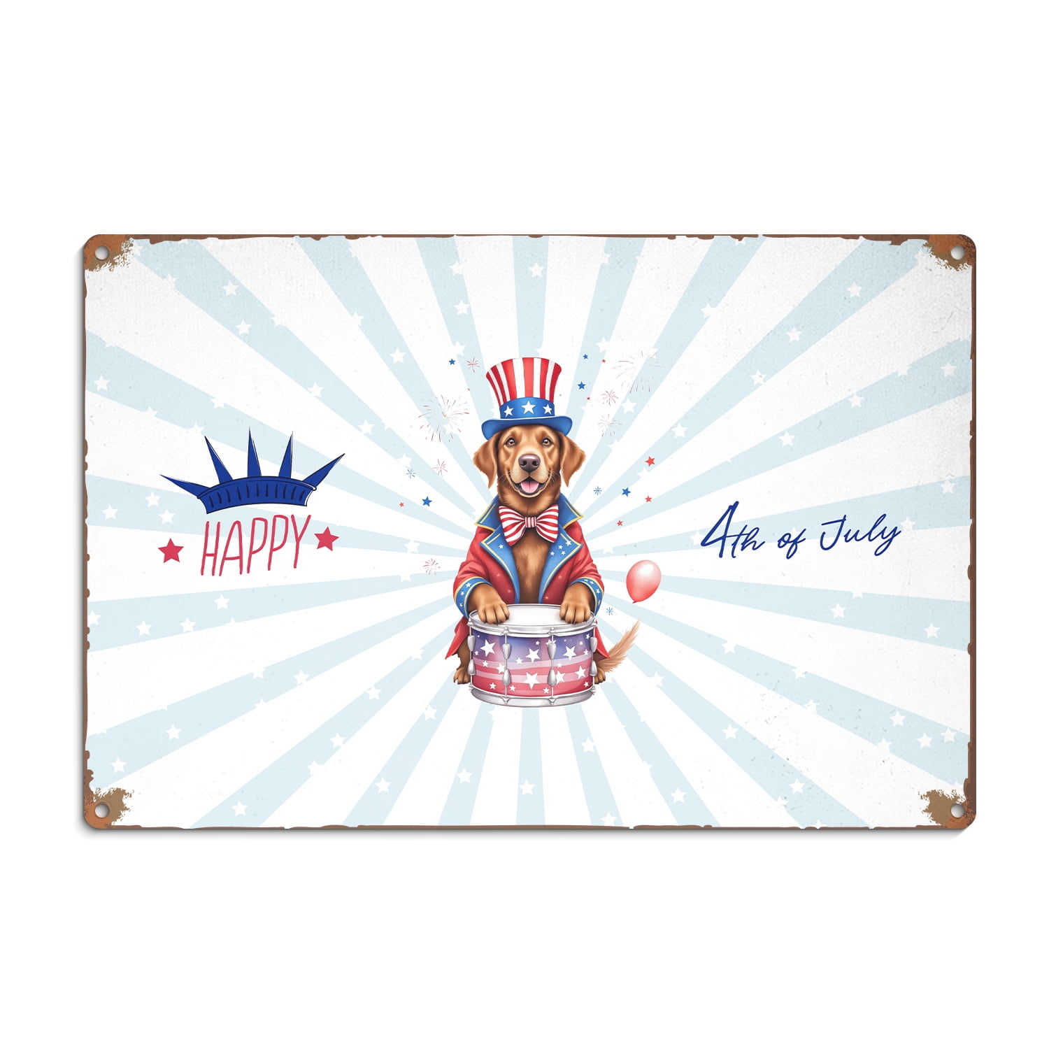 Happy 4th of July Patriotic Chesapeake Bay Retriever Marching Band ...