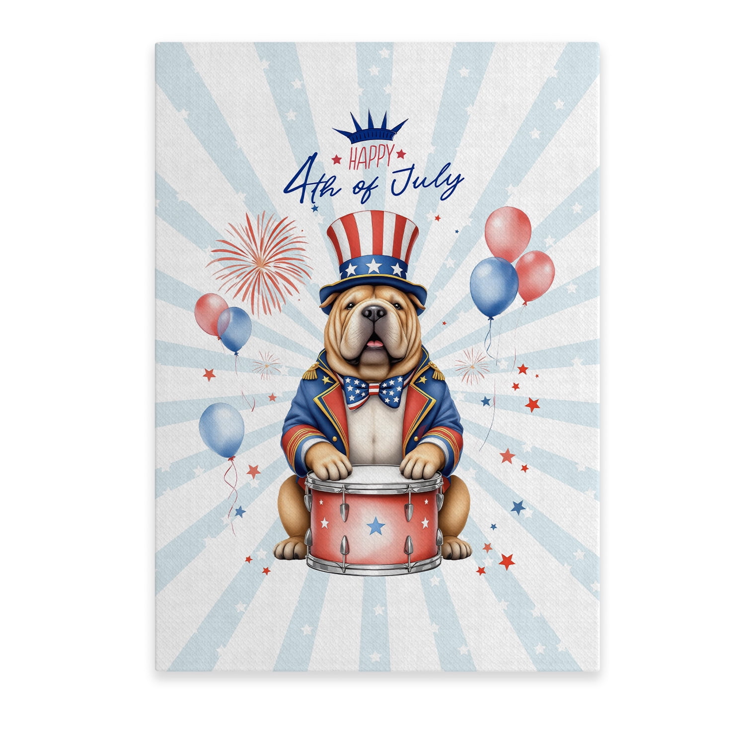 Happy 4th of July Patriotic Chinese Shar-Pei Marching Band Uniform ...