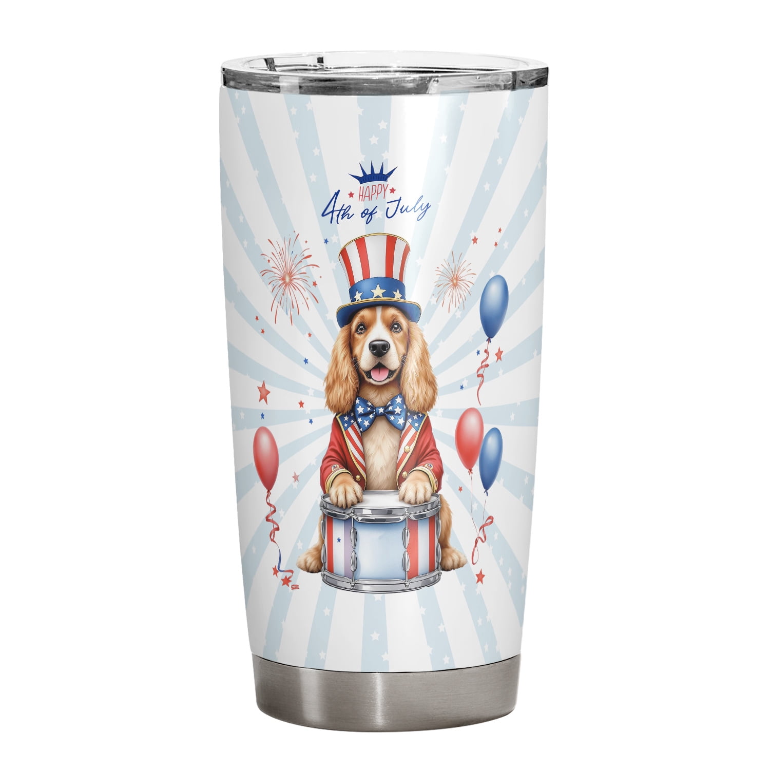 Happy 4th of July Patriotic Cocker Spaniel Marching Band Uniform ...