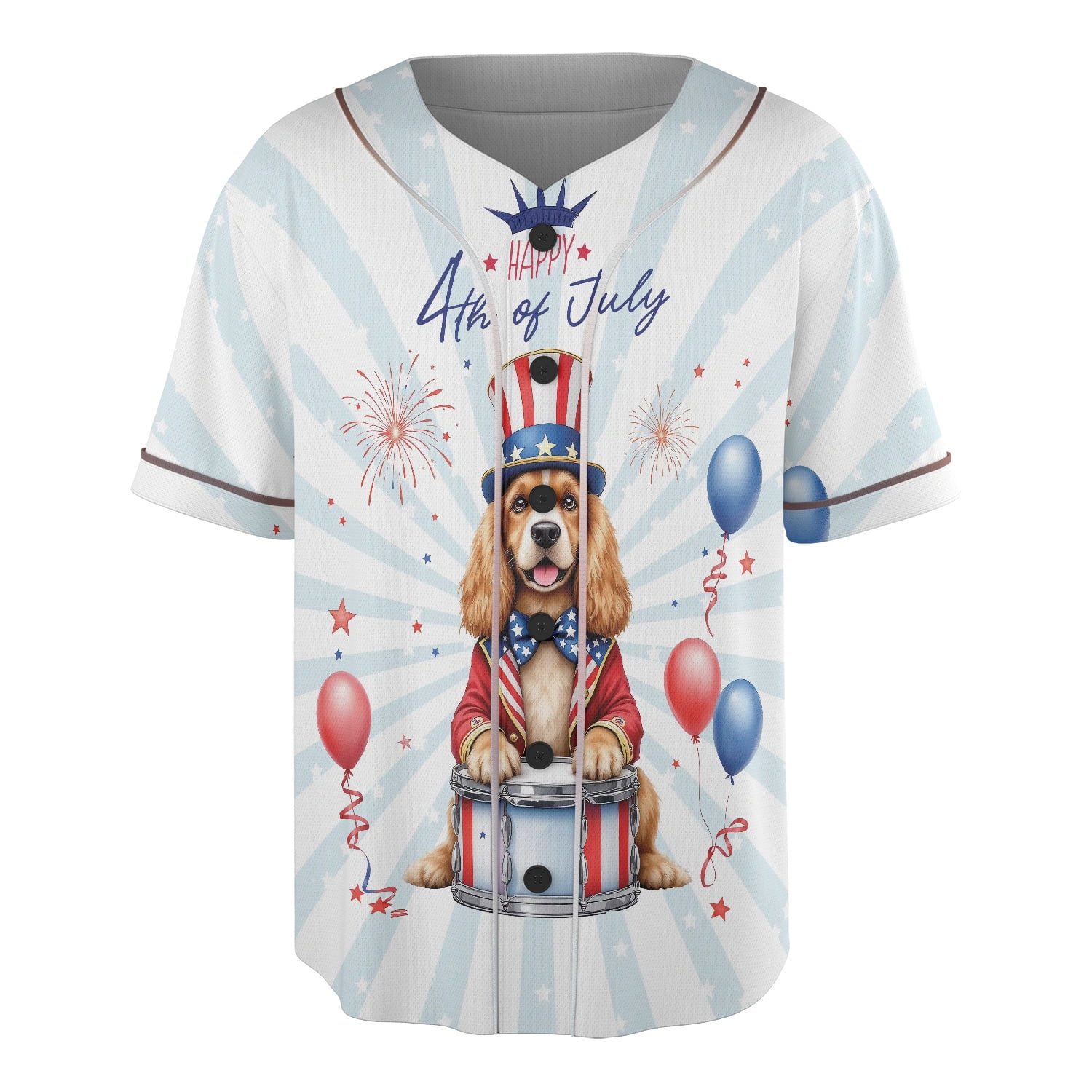 Happy 4th of July Patriotic Cocker Spaniel Marching Band Uniform ...