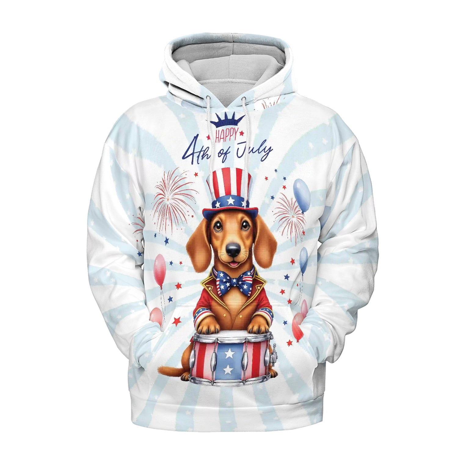 Happy 4th of July Patriotic Dachshund Marching Band Uniform Balloons ...