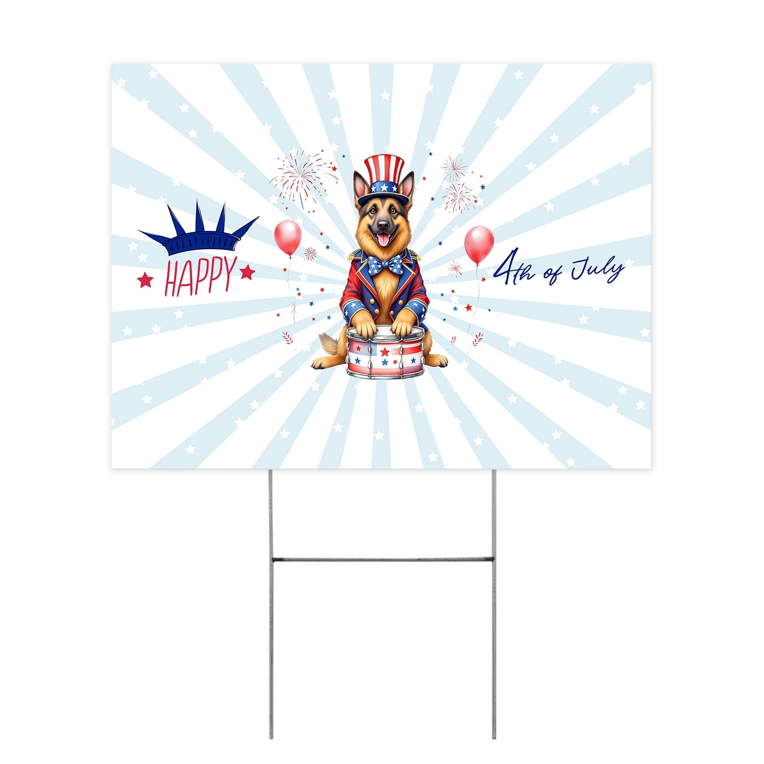 Happy 4th of July Patriotic German Shepherd Marching Band Uniform ...