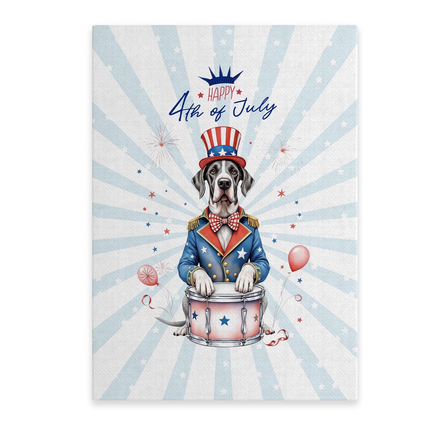 Happy 4th of July Patriotic Great Dane Marching Band Uniform Balloons ...