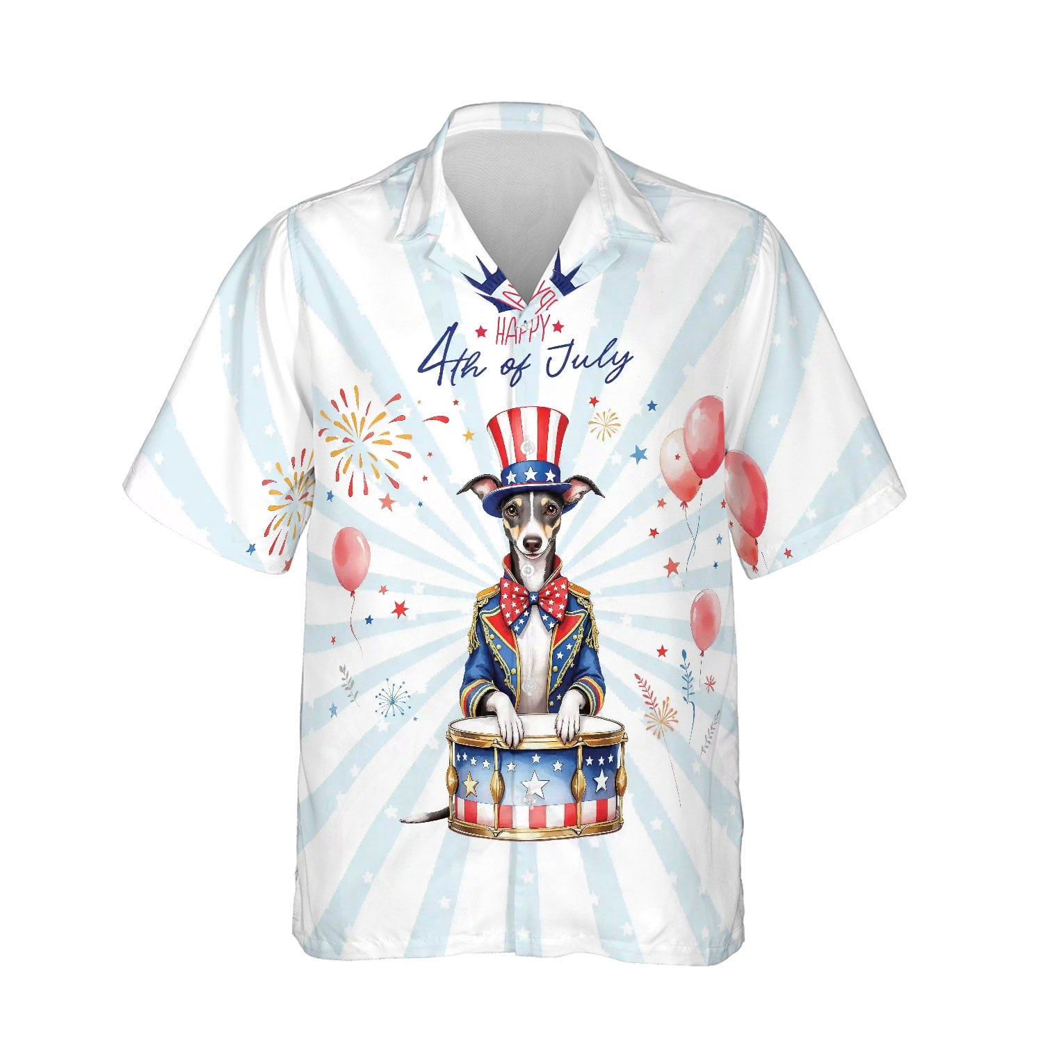 Happy 4th of July Patriotic Italian Greyhound Marching Band Uniform ...