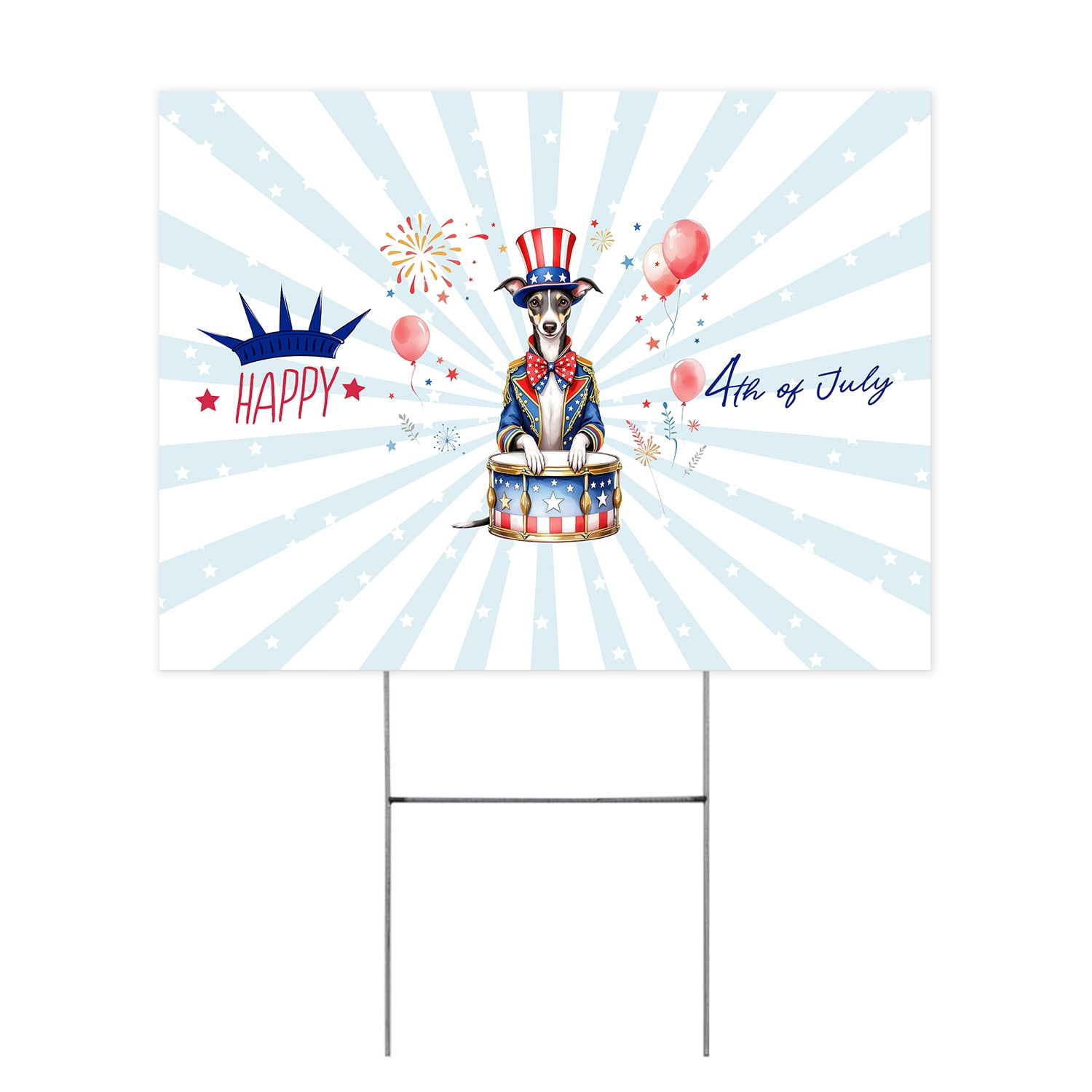 Happy 4th of July Patriotic Italian Greyhound Marching Band Uniform ...