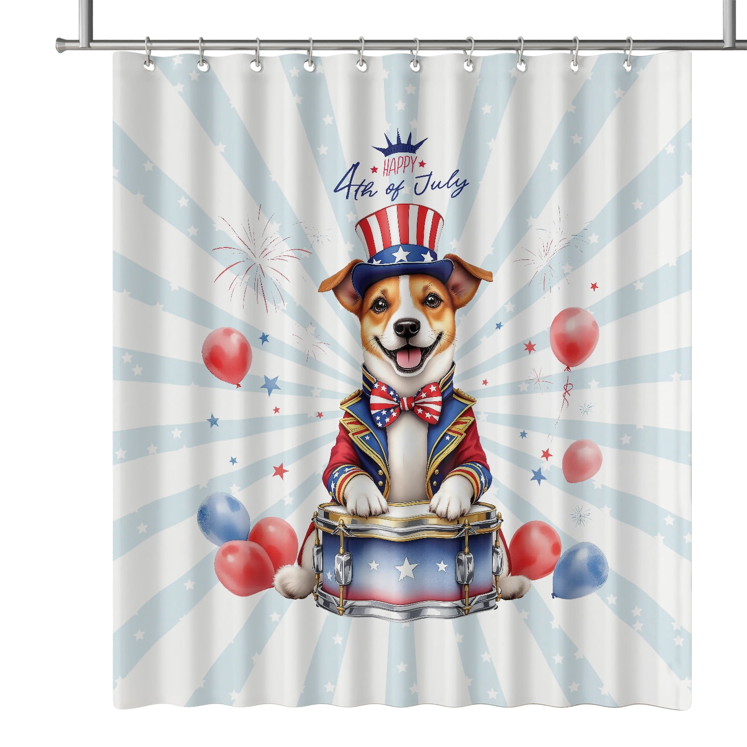 Happy 4th of July Patriotic Jack Russell Terrier Marching Band Uniform ...
