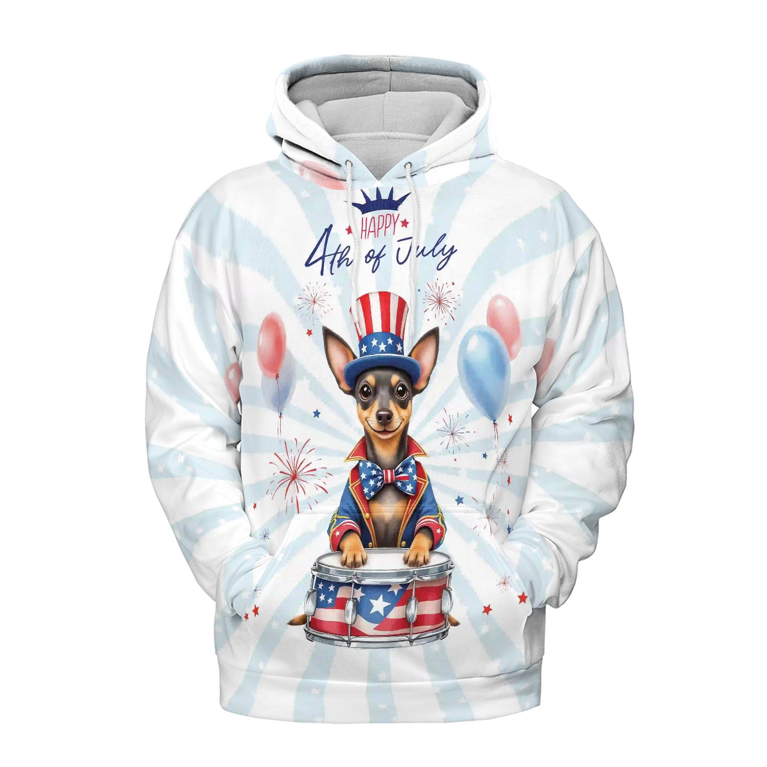 Happy 4th of July Patriotic Miniature Pinscher Marching Band Uniform ...