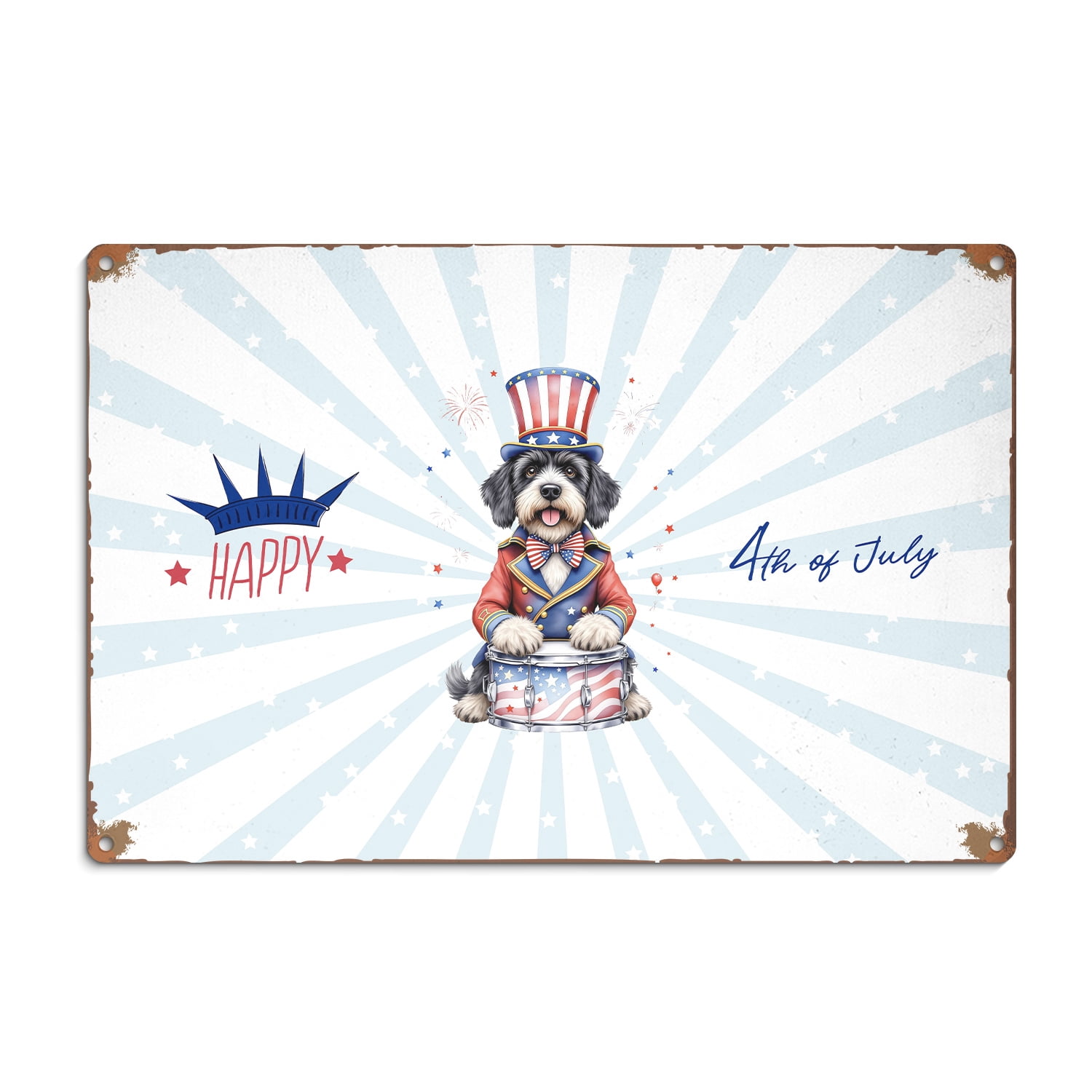 Happy 4th of July Patriotic Portuguese Water Dog Marching Band Uniform ...