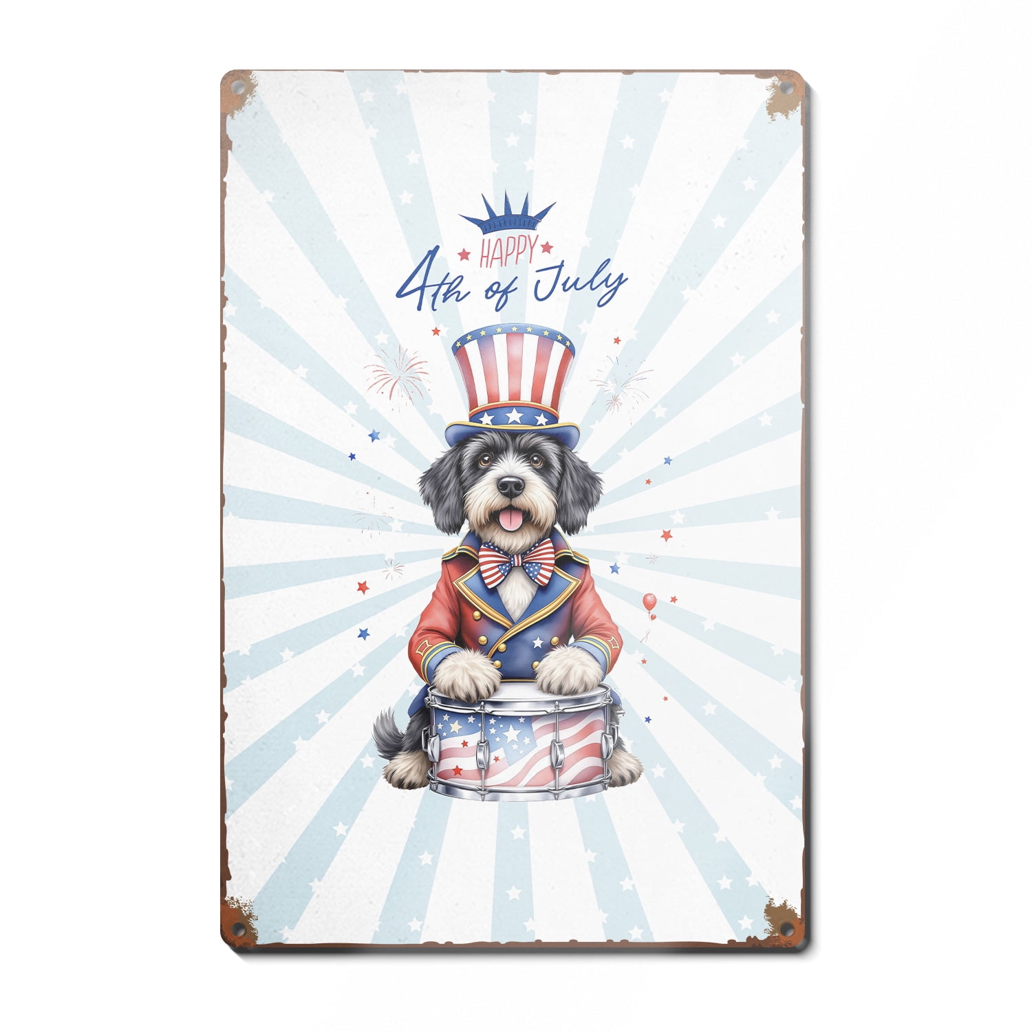 Happy 4th of July Patriotic Portuguese Water Dog Marching Band Uniform ...