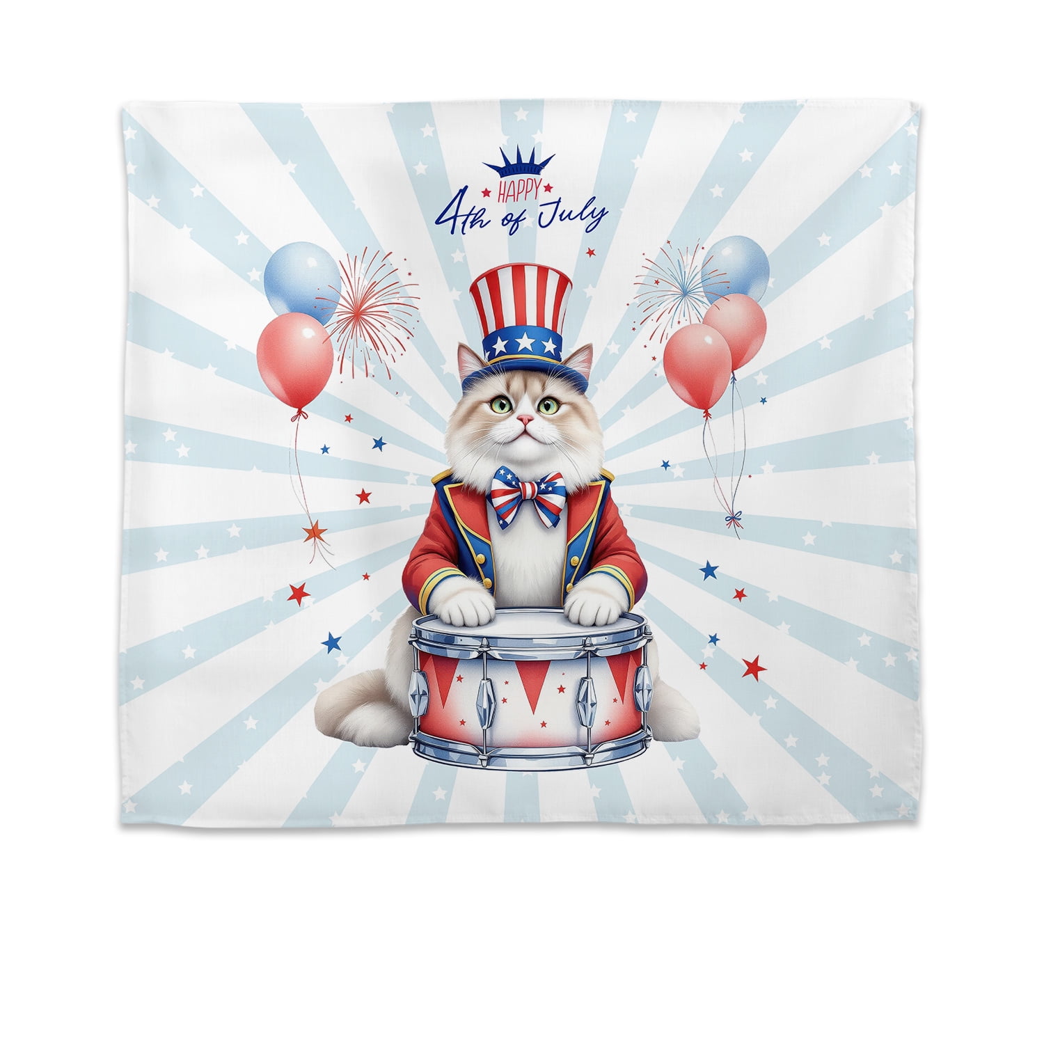 Happy 4th of July Patriotic Ragdoll Marching Band Uniform Balloons ...