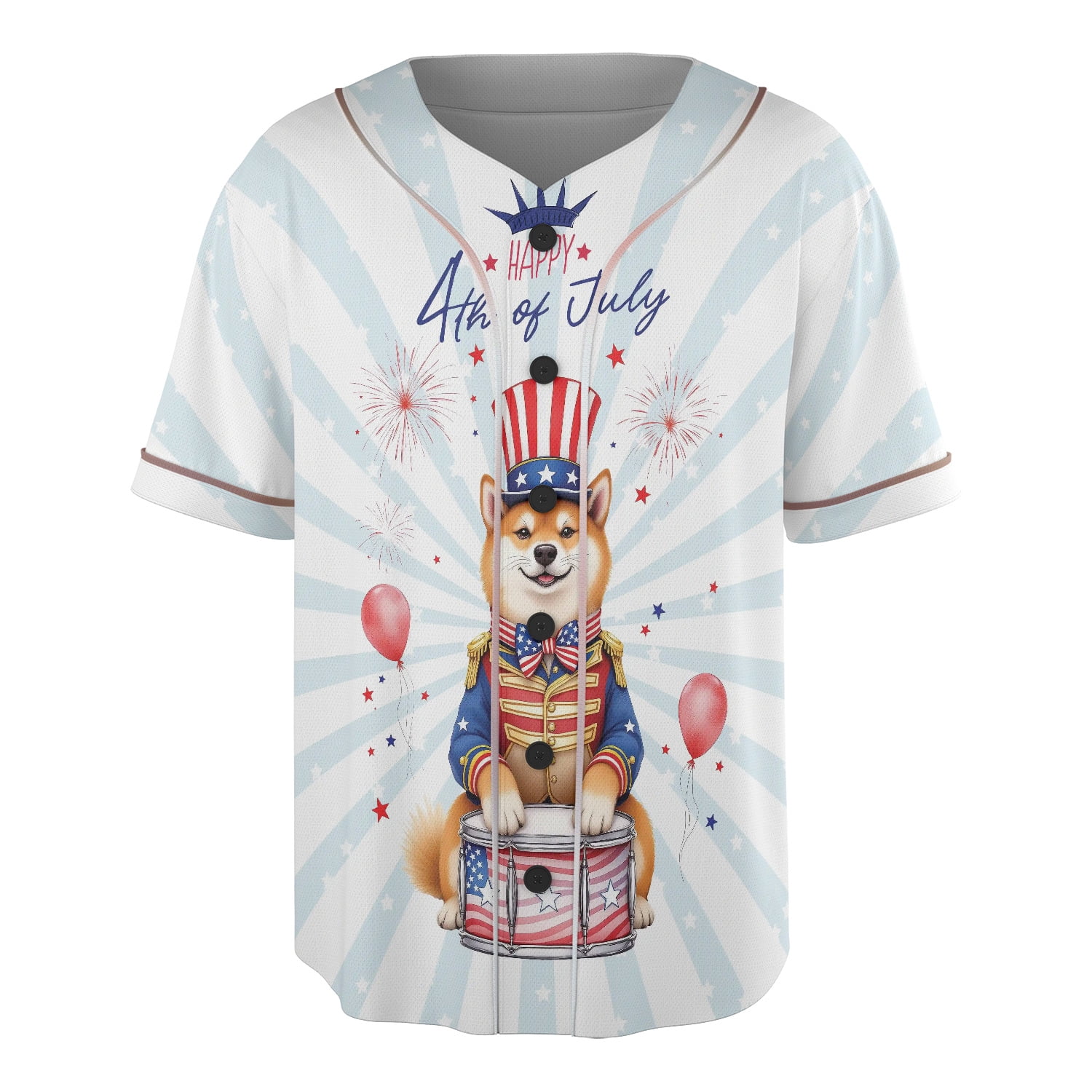 Happy 4th of July Patriotic Shiba Inu Marching Band Uniform Balloons ...