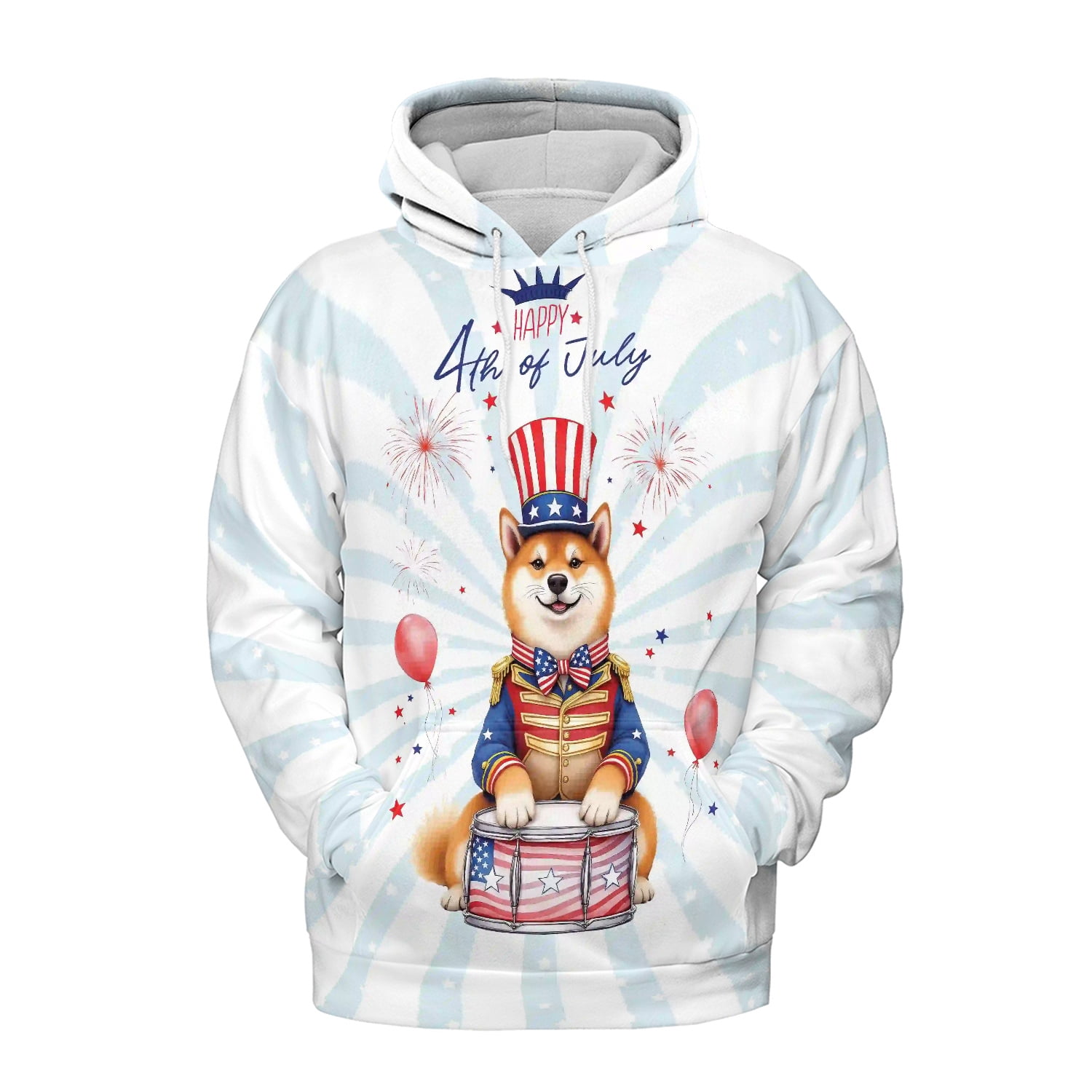 Happy 4th of July Patriotic Shiba Inu Marching Band Uniform Balloons ...