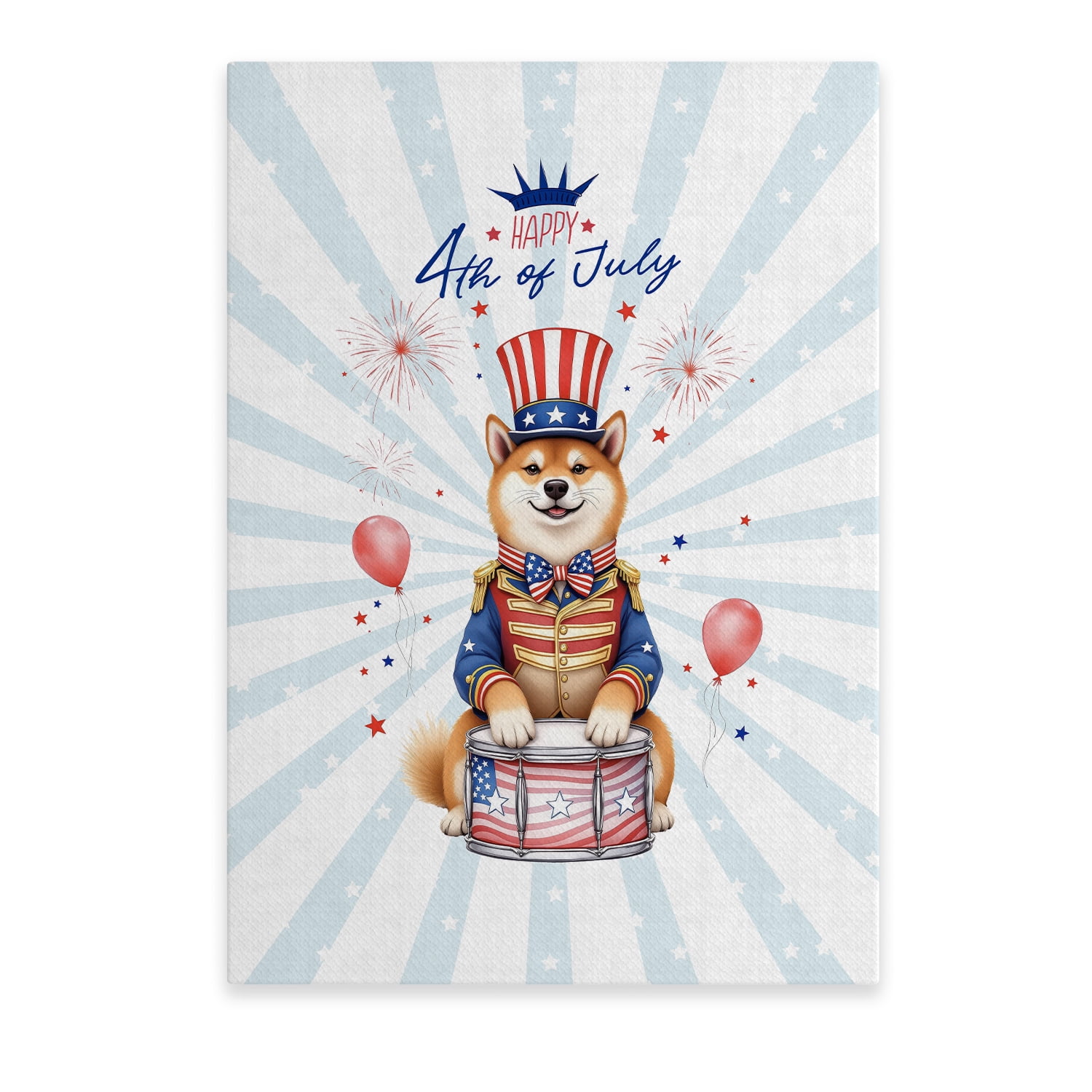 Happy 4th of July Patriotic Shiba Inu Marching Band Uniform Balloons ...