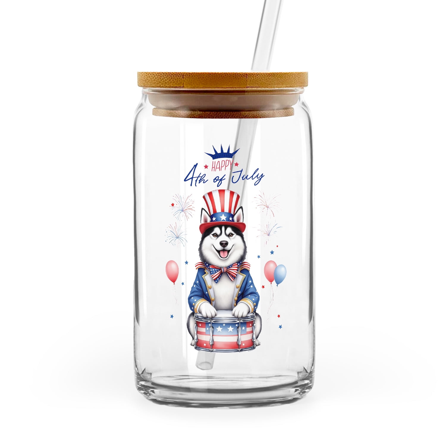 Happy 4th of July Patriotic Siberian Husky Marching Band Uniform ...