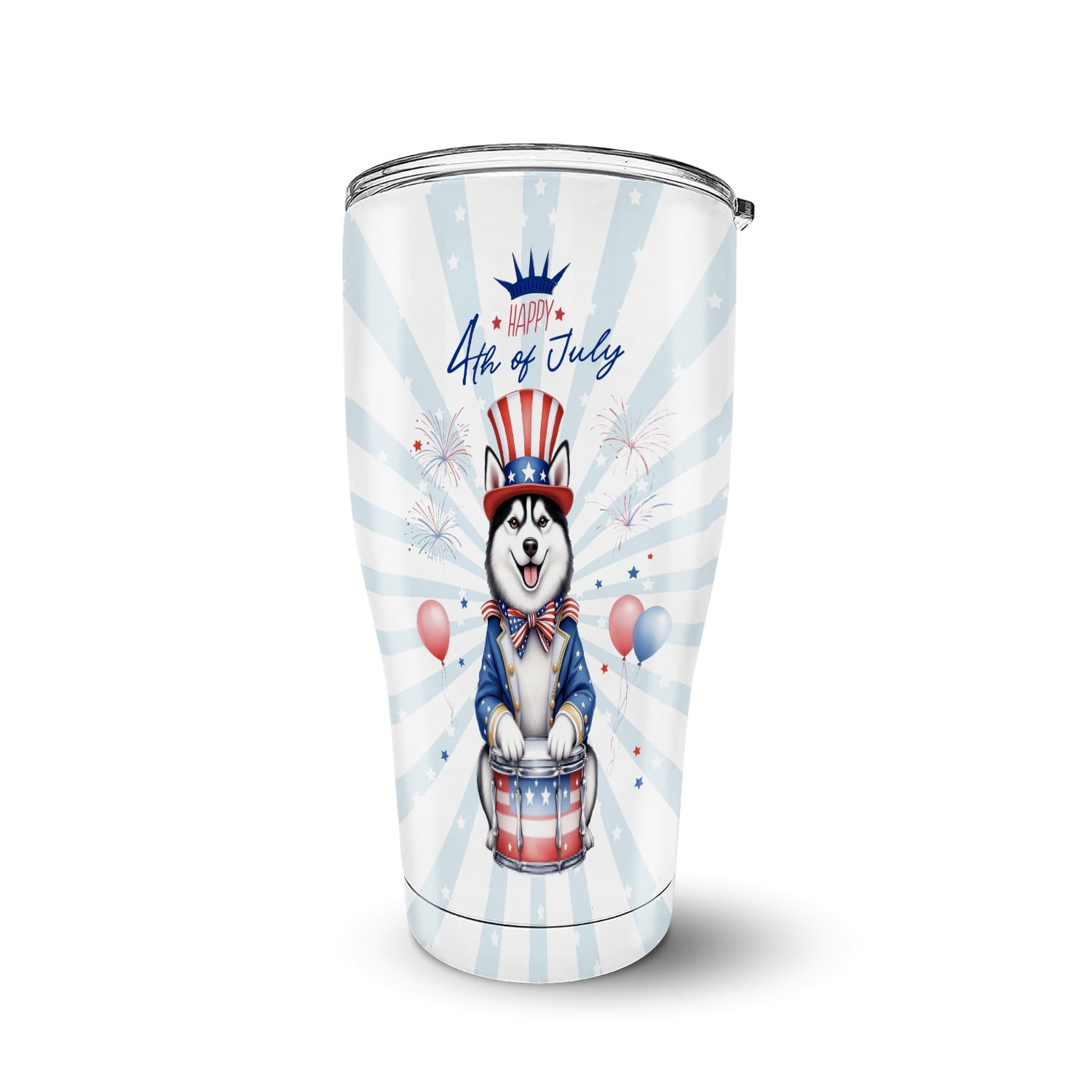 Happy 4th of July Patriotic Siberian Husky Marching Band Uniform ...